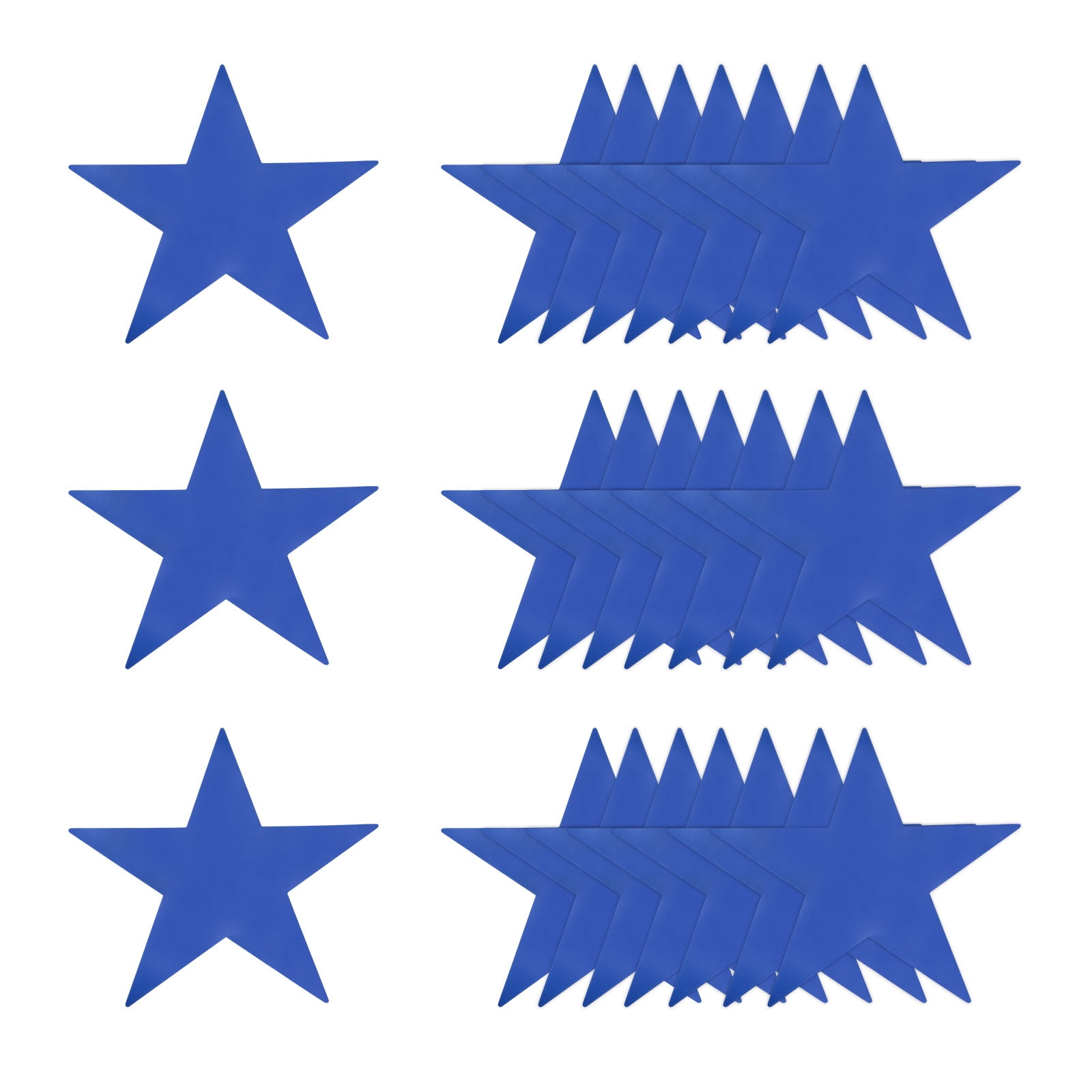 30 Pcs Blue Stars Cutouts, 11 Inch Double Printed Paper Stars Cutout ...
