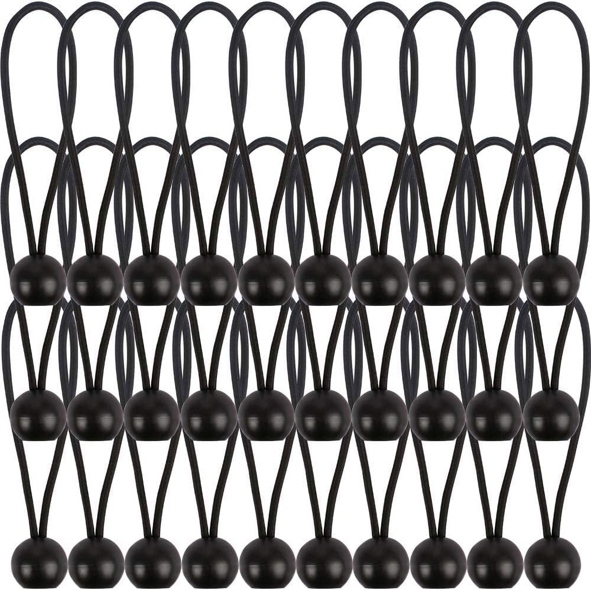 30 Pcs Bungee Balls 6Inch Black Ball Bungees Heavy Duty Heavyweight 6 ...