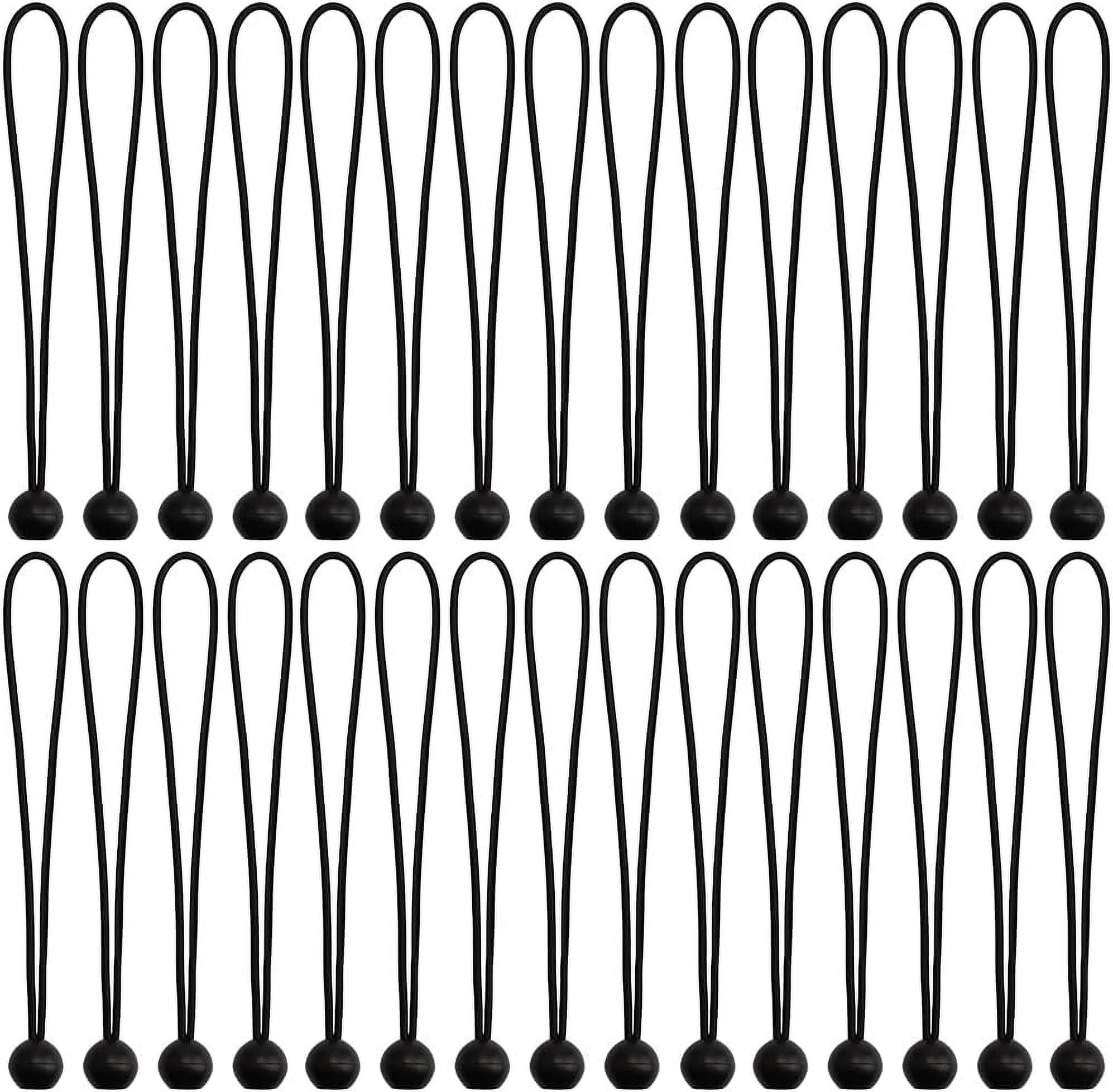 30 Pcs Bungee Cords with Balls 12 inch Black Ball Bungees Heavy Duty ...