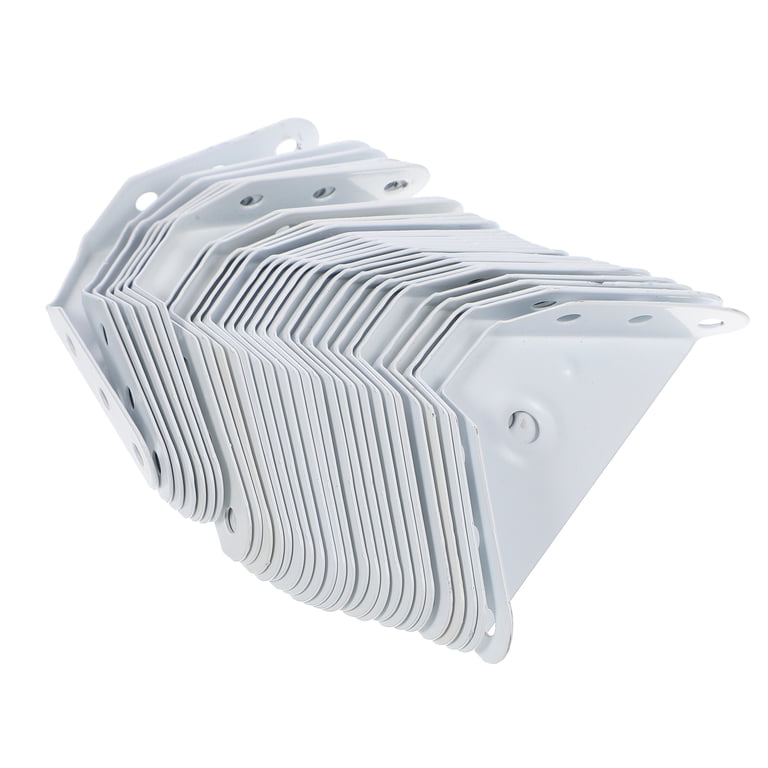 Triangle Corner Bracket White Triangle Flat Corner Bracket, 15 Pcs