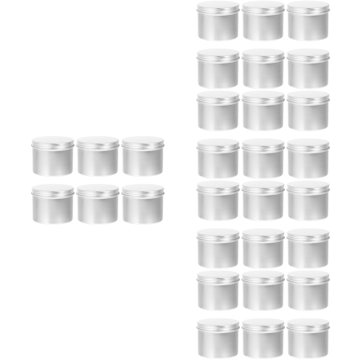 30 Pcs Candle Jar Tea Leaves Storage Aluminum Cans Metal Tins Dustproof ...