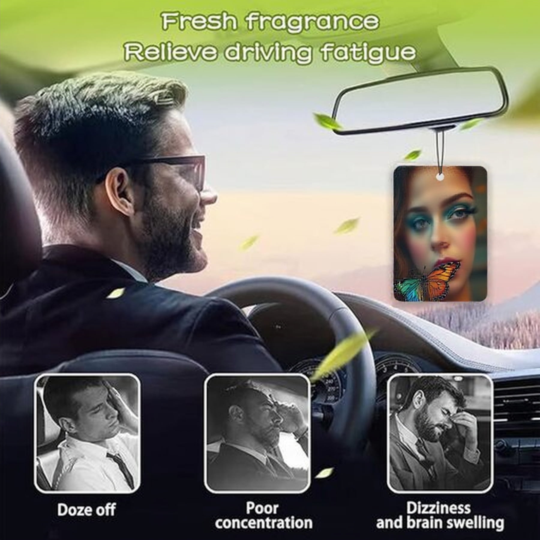 30 Pcs Car Air Fresheners - Vibrant Artistic Patterns for a Fresh Drive ...