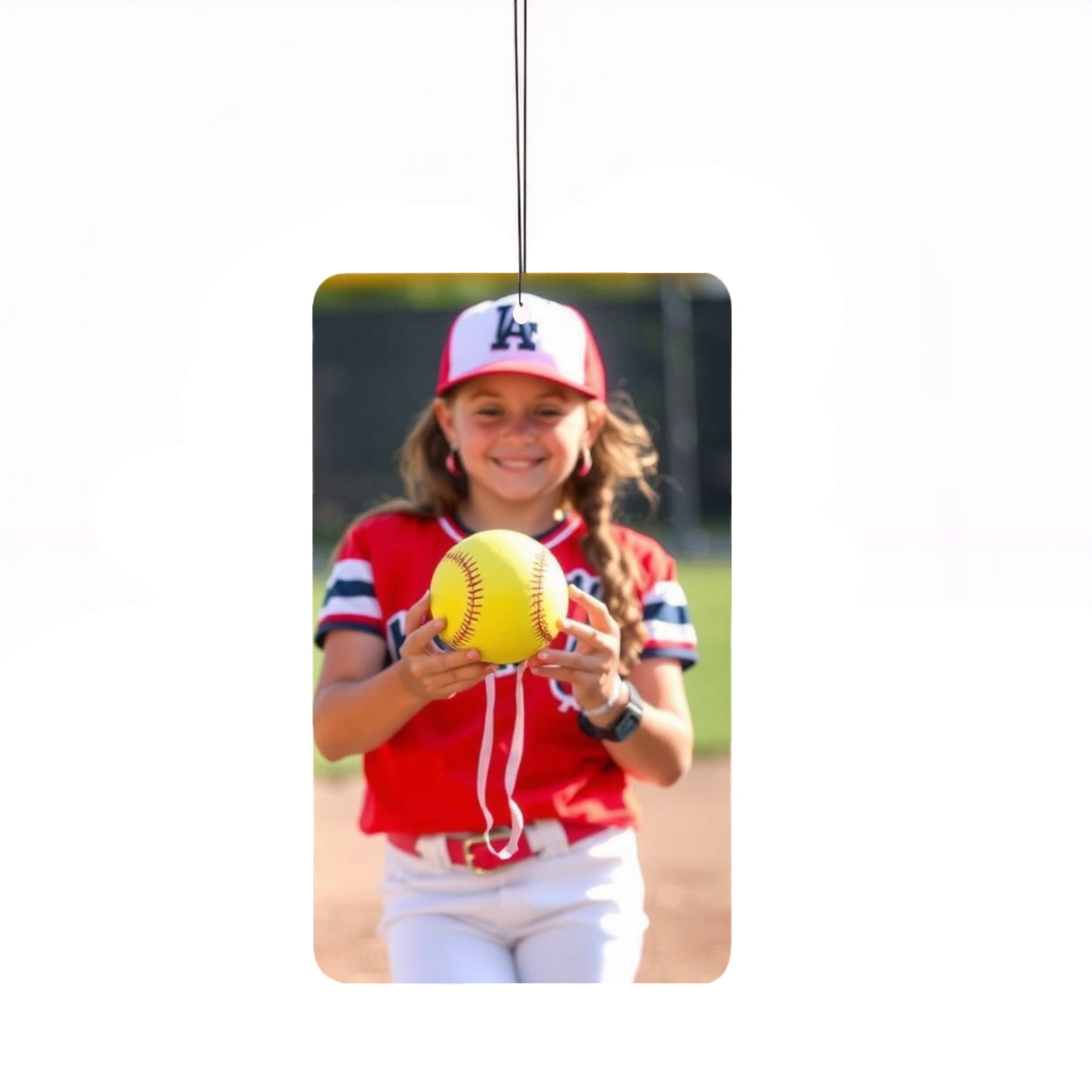 30 Pcs Car Air Fresheners - Vibrant Softball Design with Bright Red ...