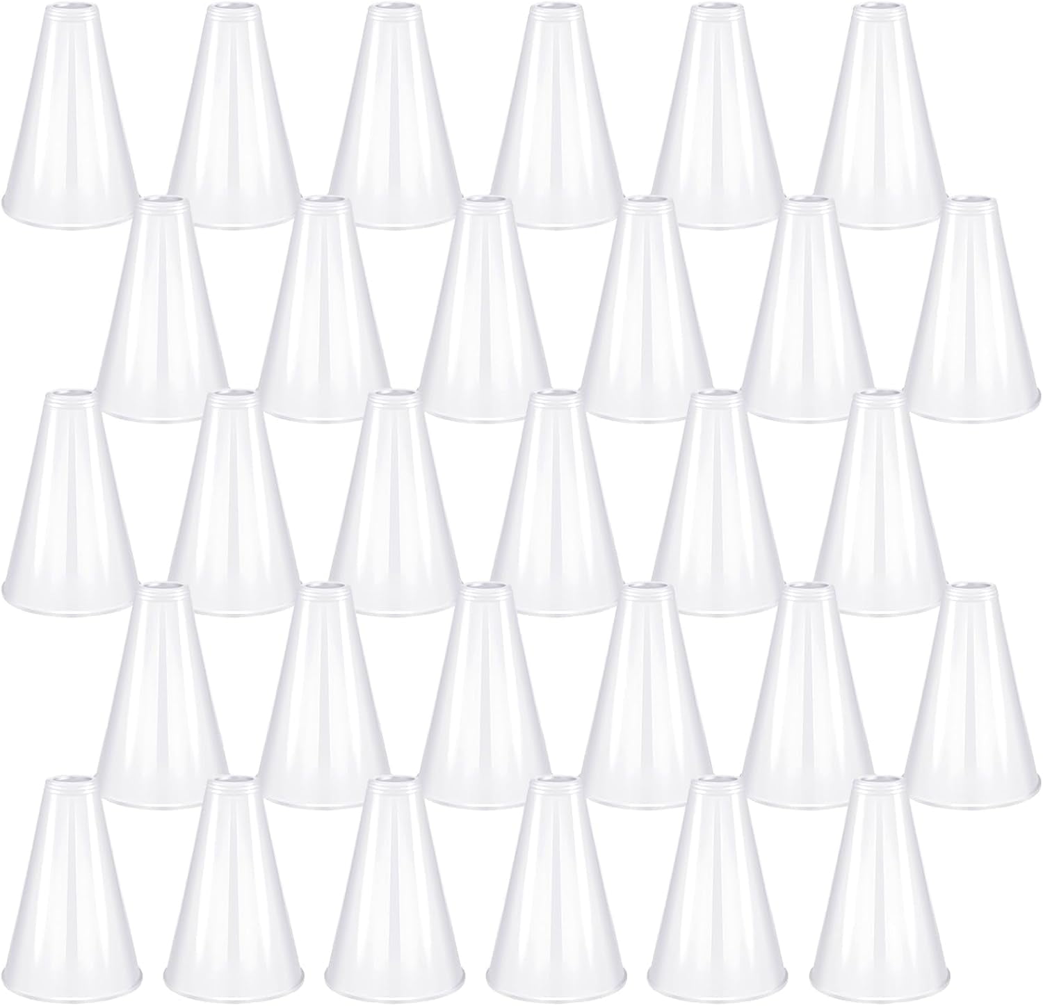 30 Pcs Cheer Megaphone for Party White Plastic Megaphone DIY Accessory ...