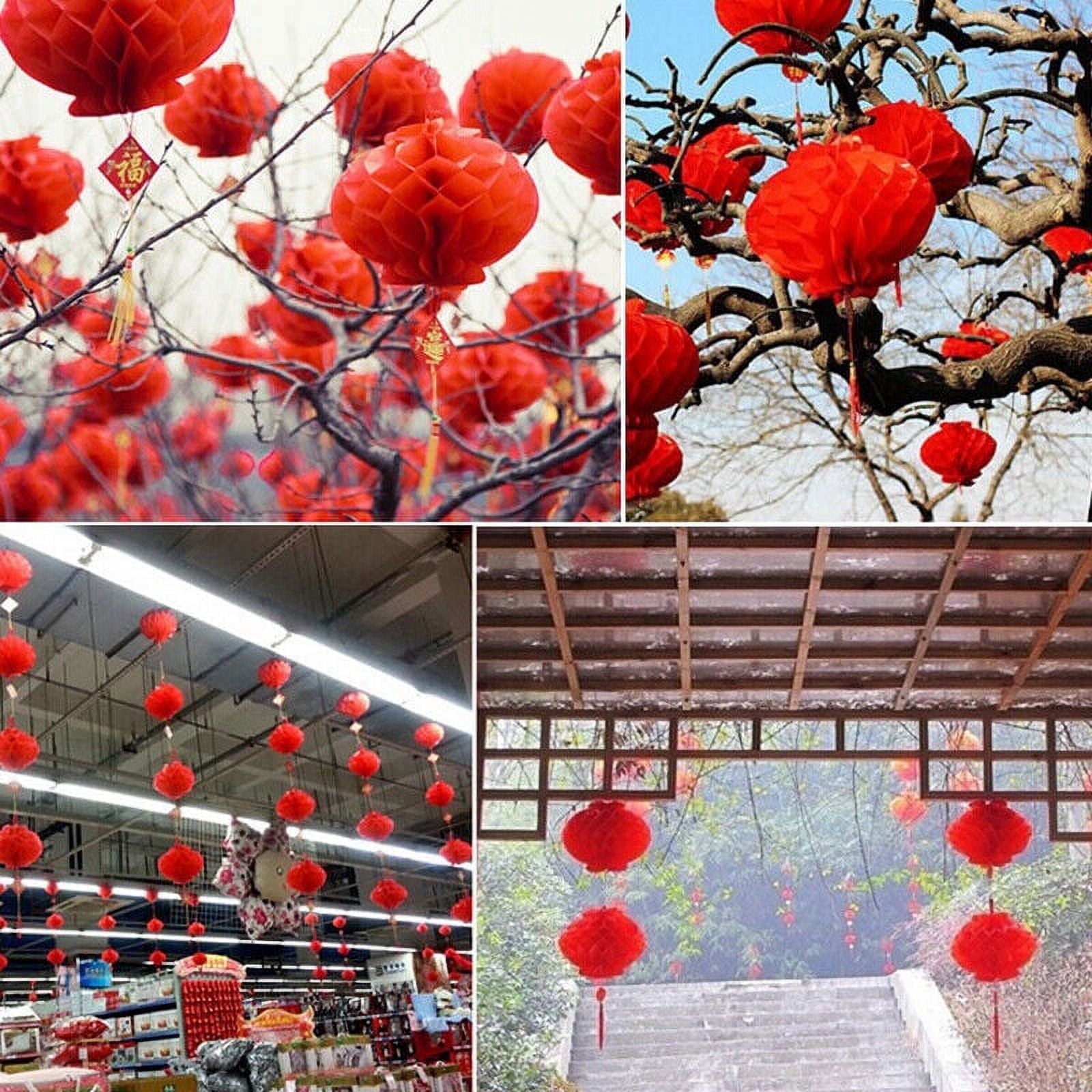 30 Pcs Chinese Red Paper Lanterns for 2026 New Year Spring Festival ...