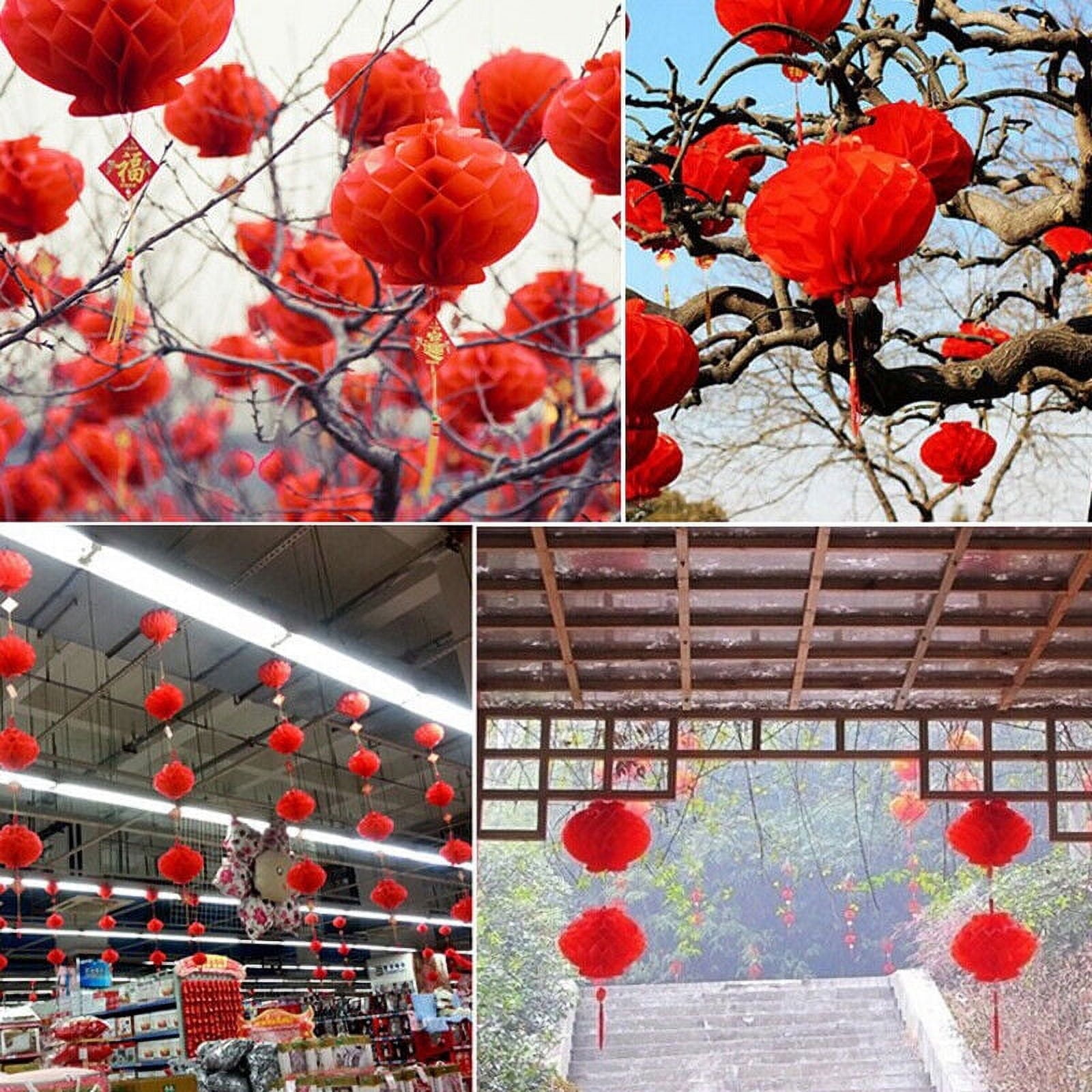30 Pcs Chinese Red Paper Lanterns for 2025 New Year Spring Festival ...