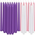 30 Pcs Christmas Advent Candles Taper 10in Advent Wreath Candles Purple ...