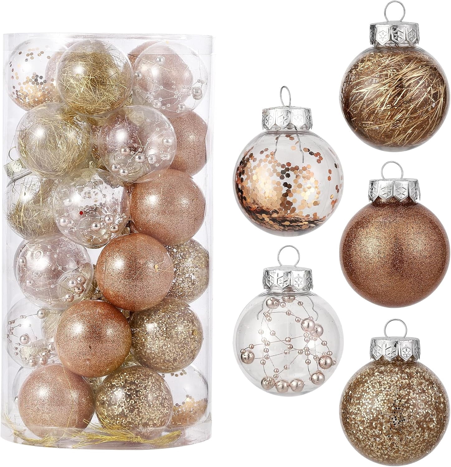 30 Pcs Christmas Ball Ornaments, 2.36 Inch/6 Cm Christmas Balls ...