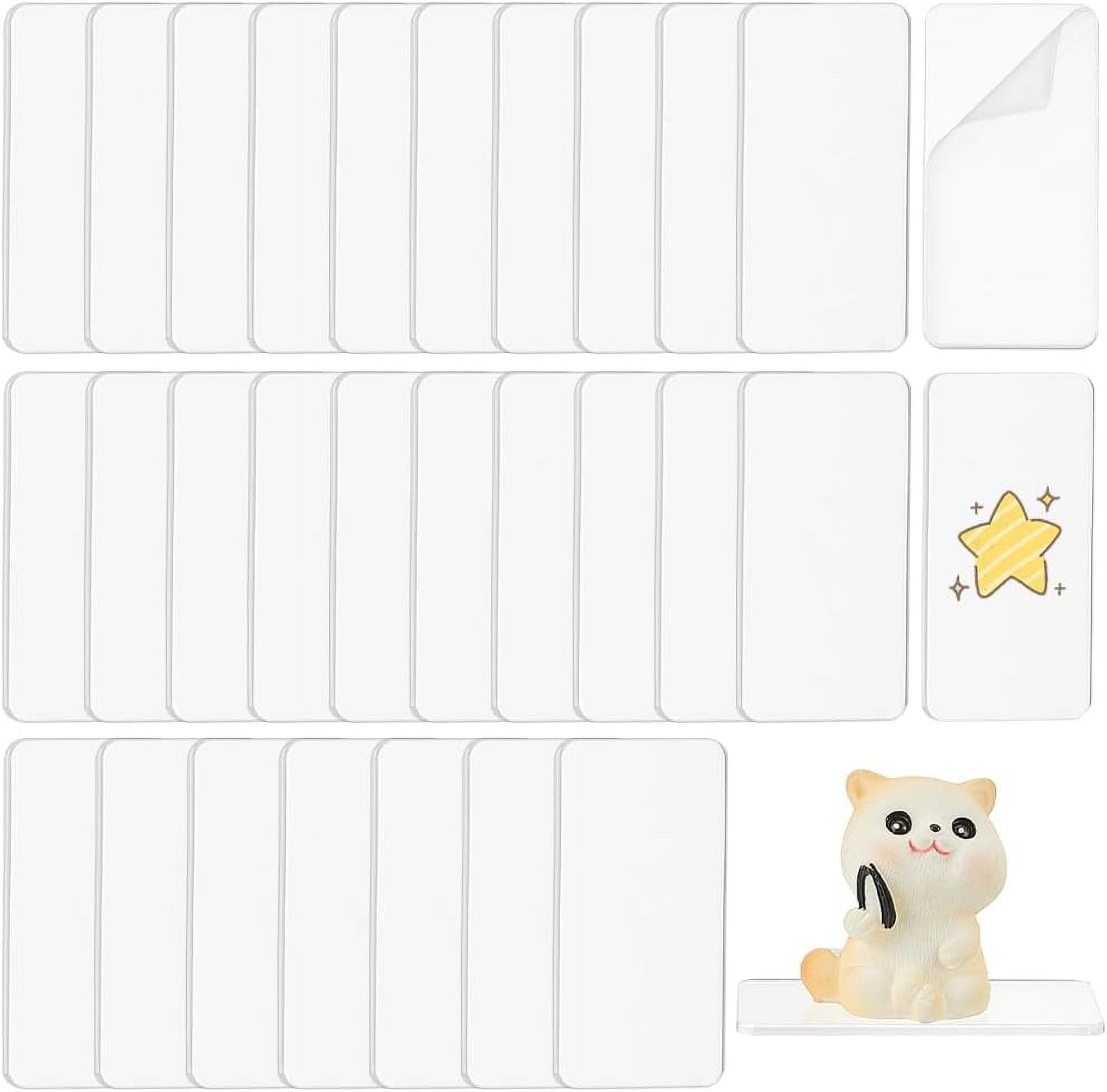 30 Pcs Clear Miniature Bases 1x2inch Rectangles Acrylic Action Figure ...