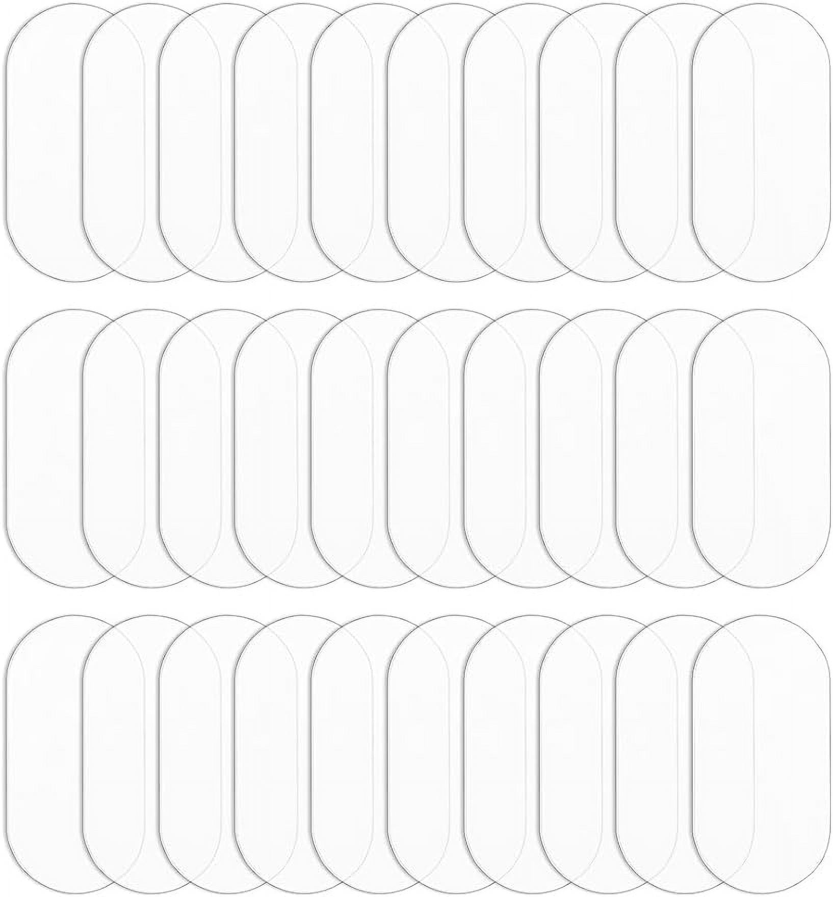 30 Pcs Clear Miniature Bases 25x50mm Oval Acrylic Action Figure Display ...