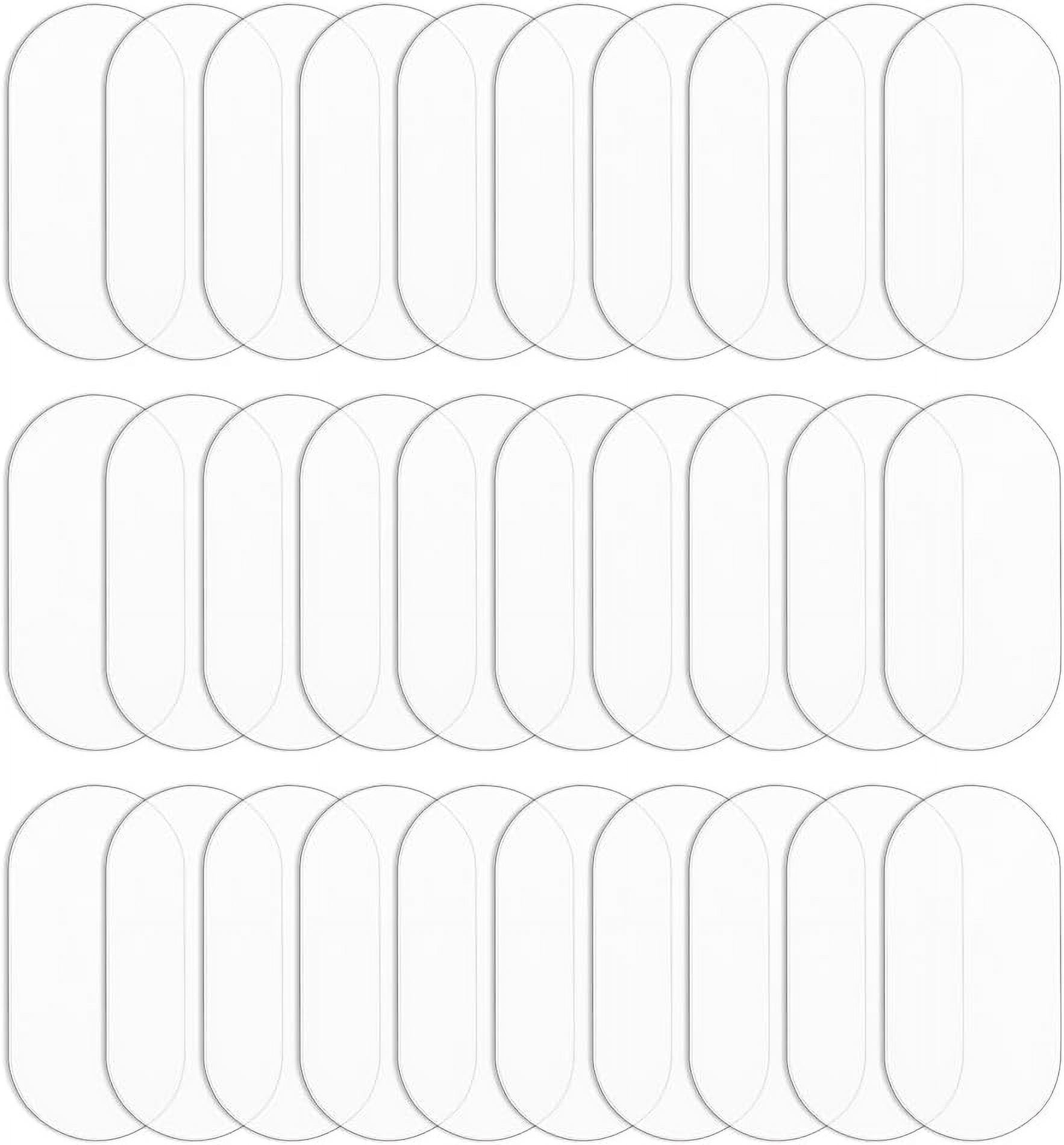 30 Pcs Clear Miniature Bases 25x50mm Oval Acrylic Action Figure Display ...