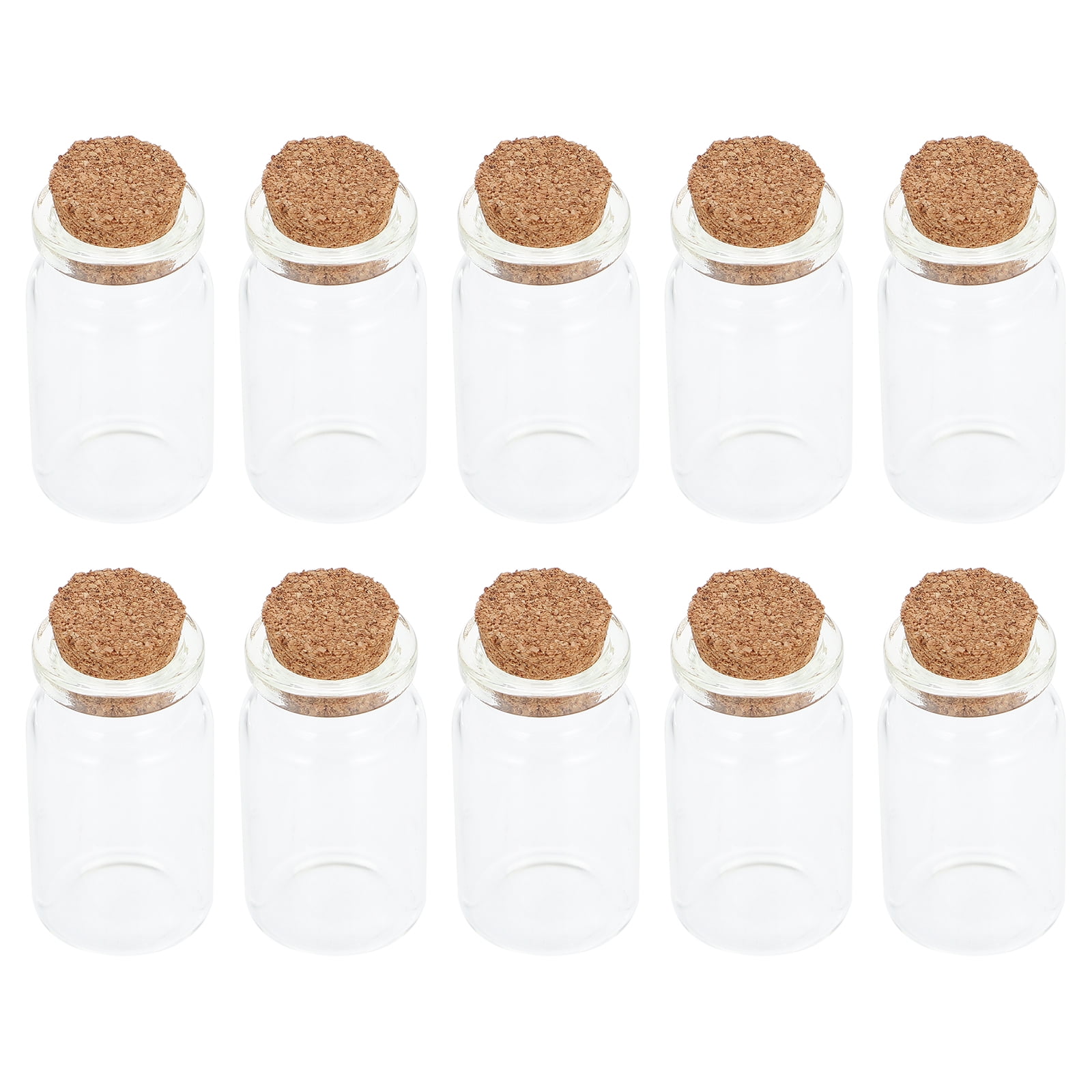 30 Pcs Cork Glass Bottle Reusable Measuring Cups Condiment Corks ...