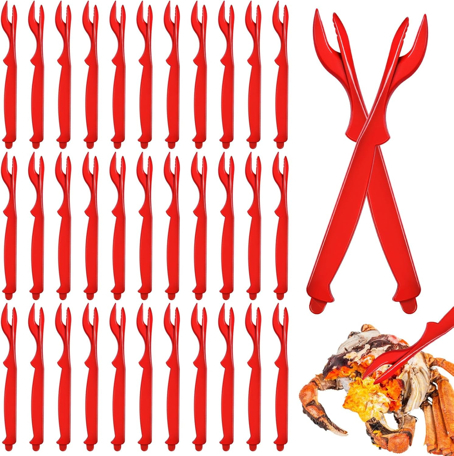 30 Pcs Crab Legs Crackers, Crab Pick Tools Set, Seafood Cracker Tools ...
