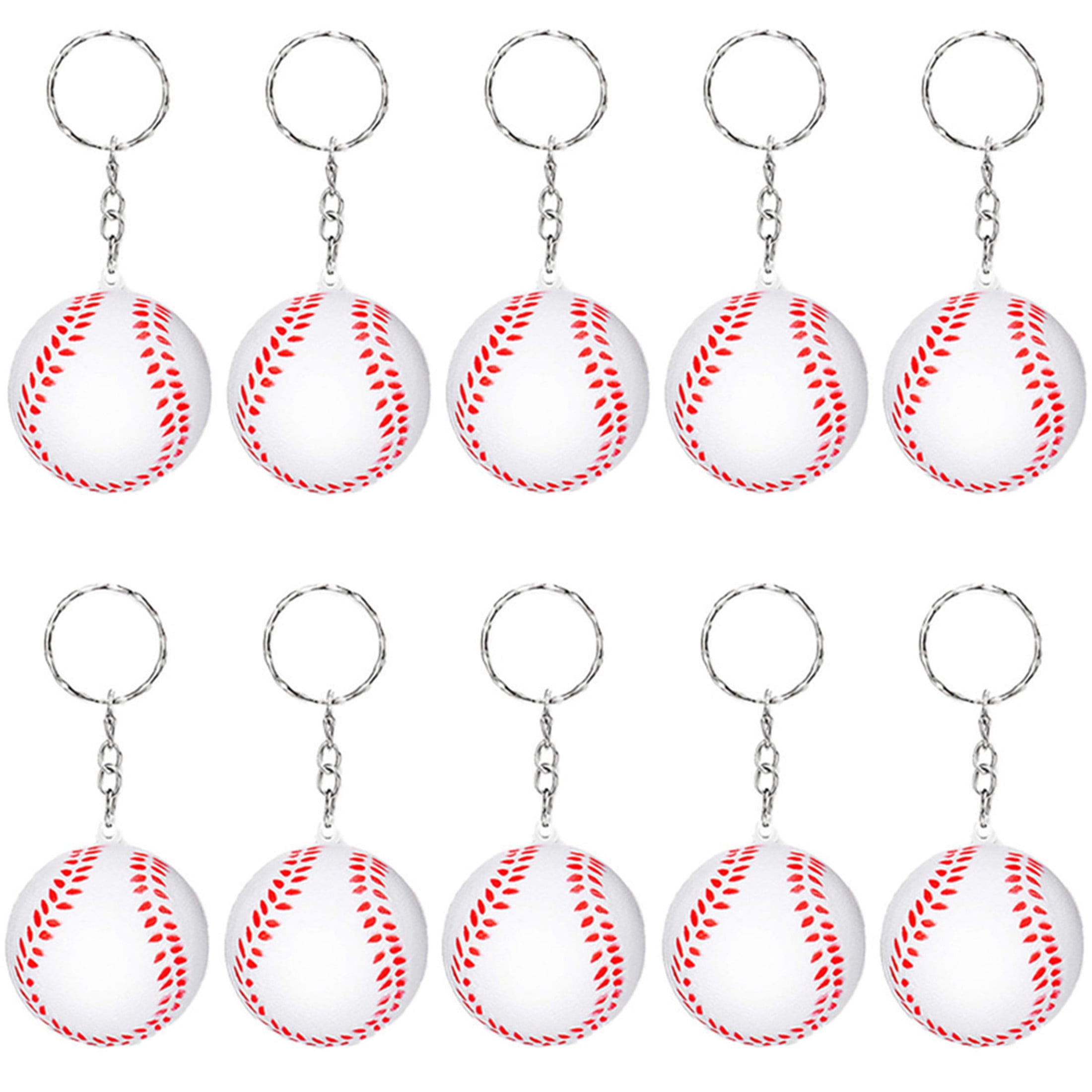 30 Pcs Creative Mini Football Rugby Basketball Tennis Keychain Car Key ...