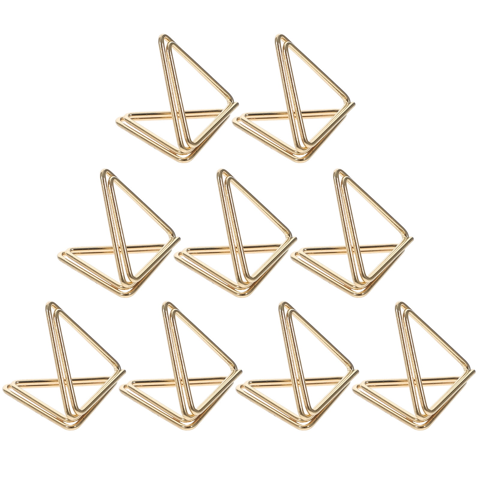 FESTFENDS Wedding Invitation Paperclips Triangle Golden Aluminum Alloy ...