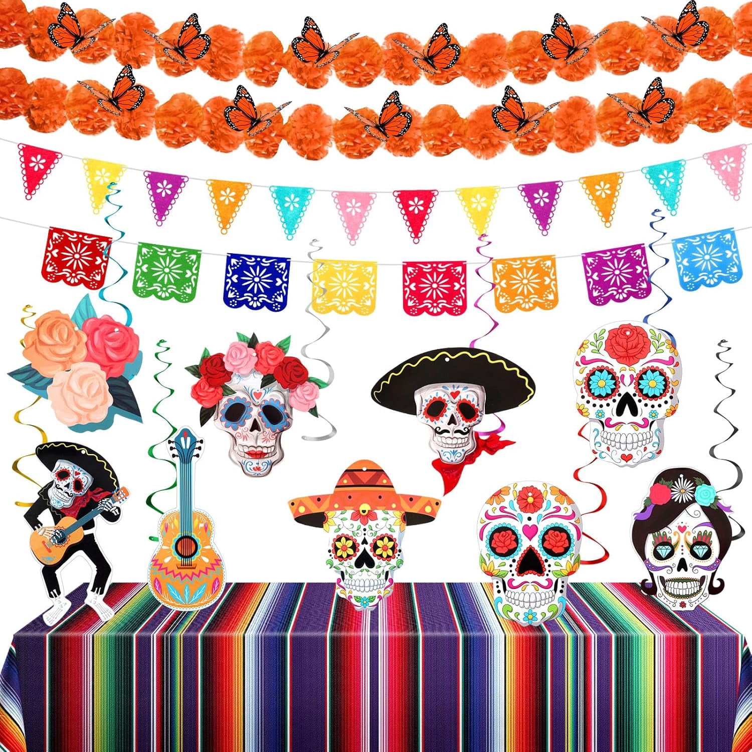 Day Of The Dead 50 Frontales Pack Altar De Ofrendas Supplies Kit Dia De ...