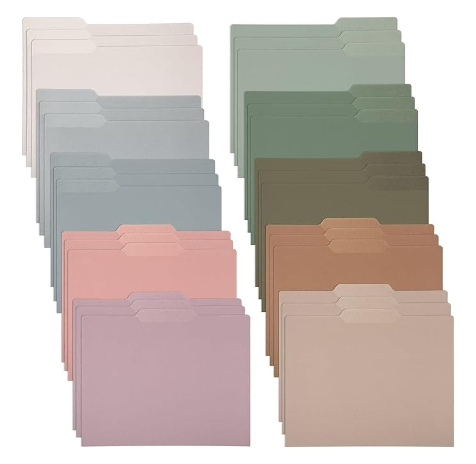 30 Pcs Decorative File Folders Letter Size Colored Manilla File Folders ...