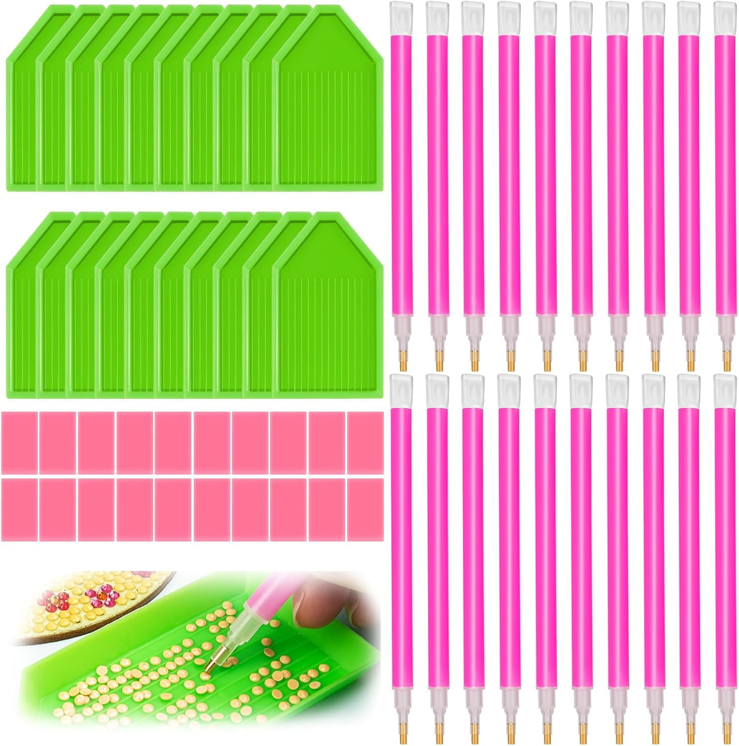 30 Pcs Diamond Art Painting Tools, 5D Diamond Art Wax Accessories with ...