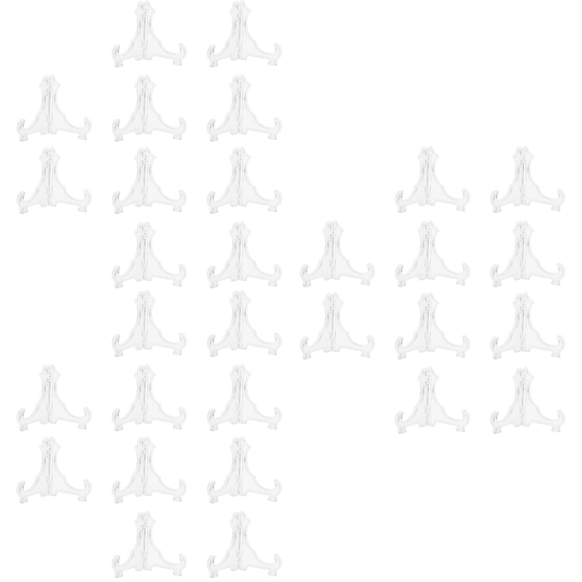 30 Pcs Display Stand Riser Shelf Mini Tripod Plate Holder Shelves Badge ...