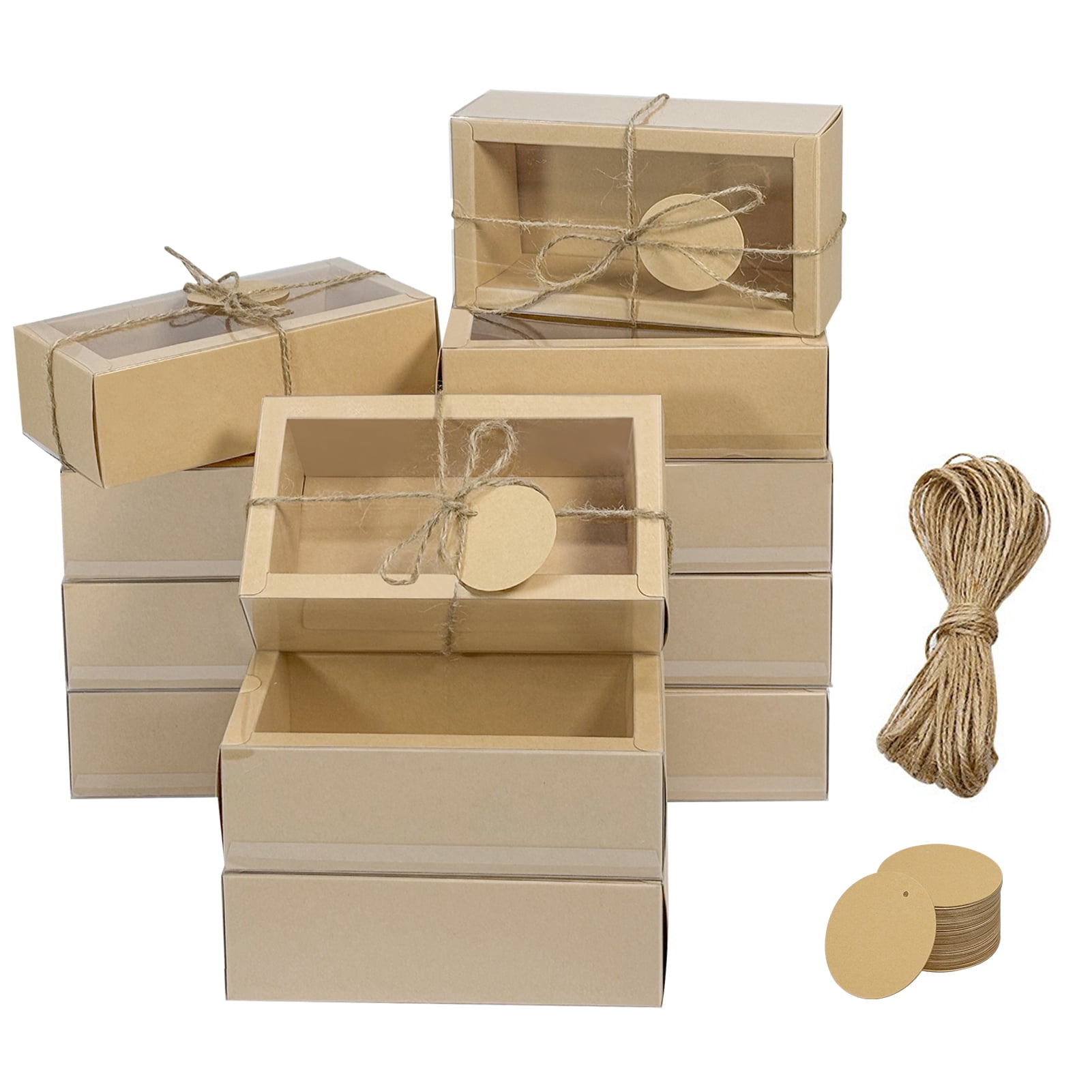 30 Pcs Drawer Kraft Boxes, 6.5 x 3.5 x 2 inches, Cardboard Gift Boxes ...