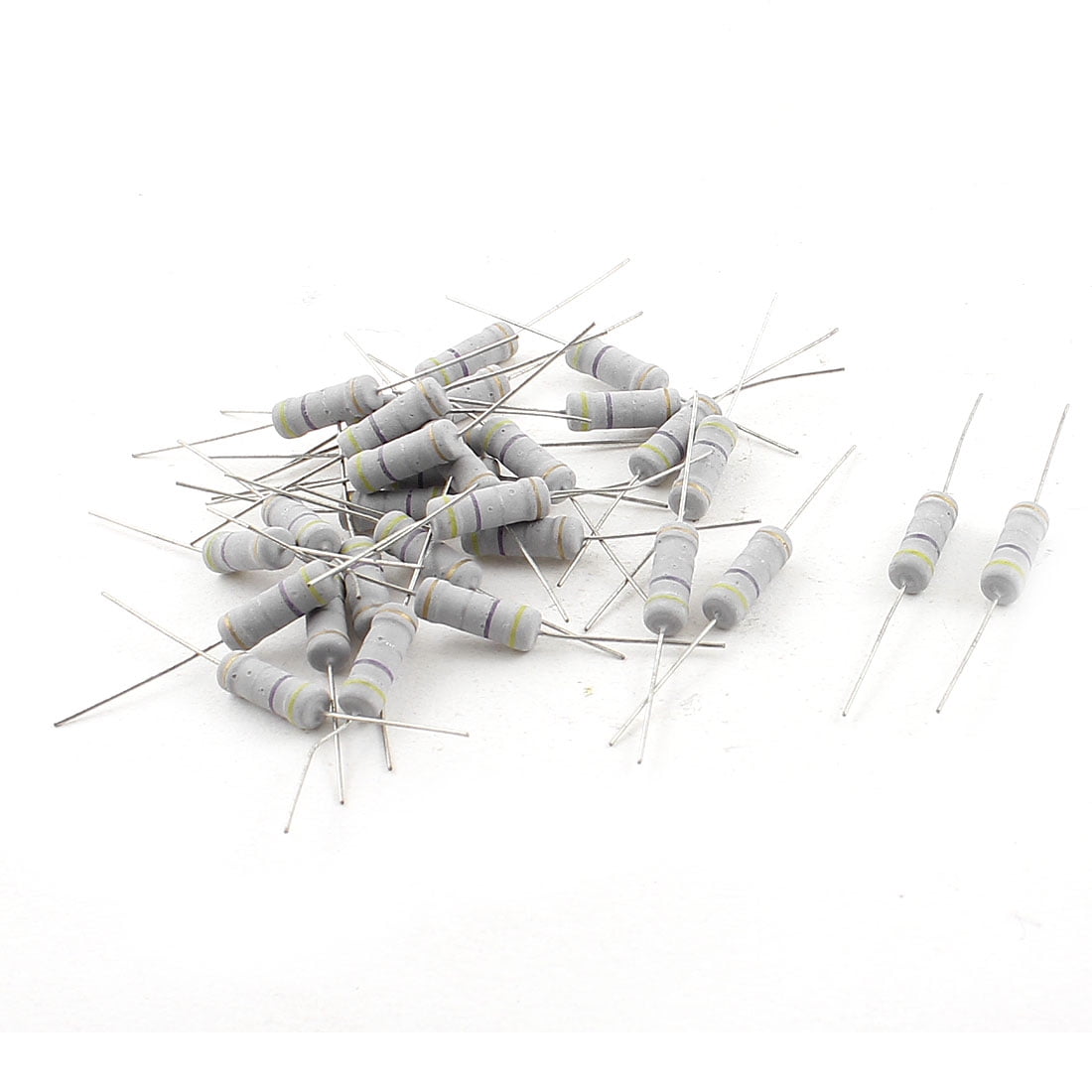 30 Pcs Electronic Component Color Ring Metal Oxide Film Resistor 0 ...