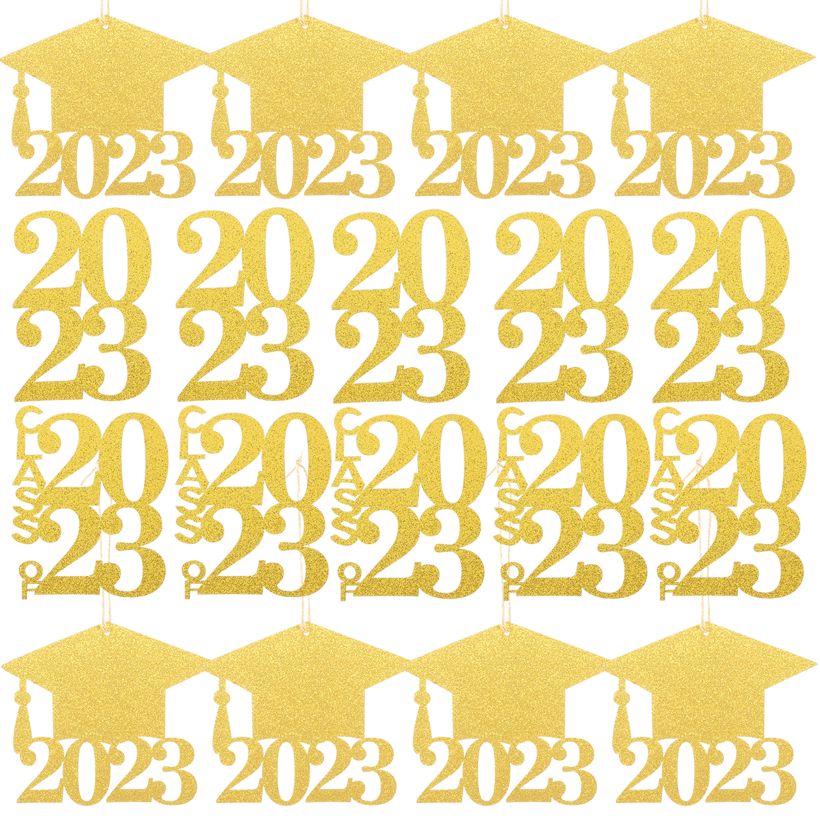 30 Pcs Emblems Hanging Organizer for Classroom Graduation Table Scatter ...