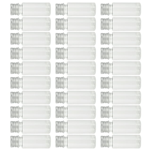 30 Pcs Empty Dispensing Plastic Bottles Screw Aluminum Caps Lids Kit ...