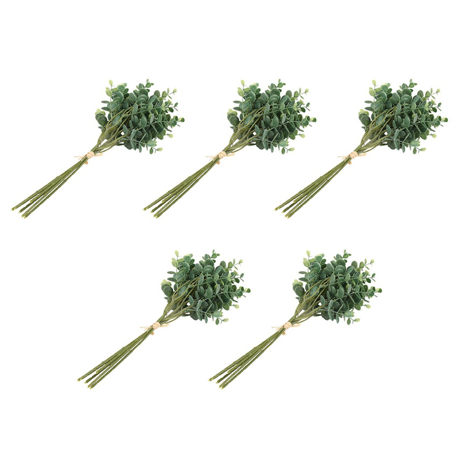30 Pcs Eucalyptus Plastic Artificial Leaves Bunch for Home Christmas ...