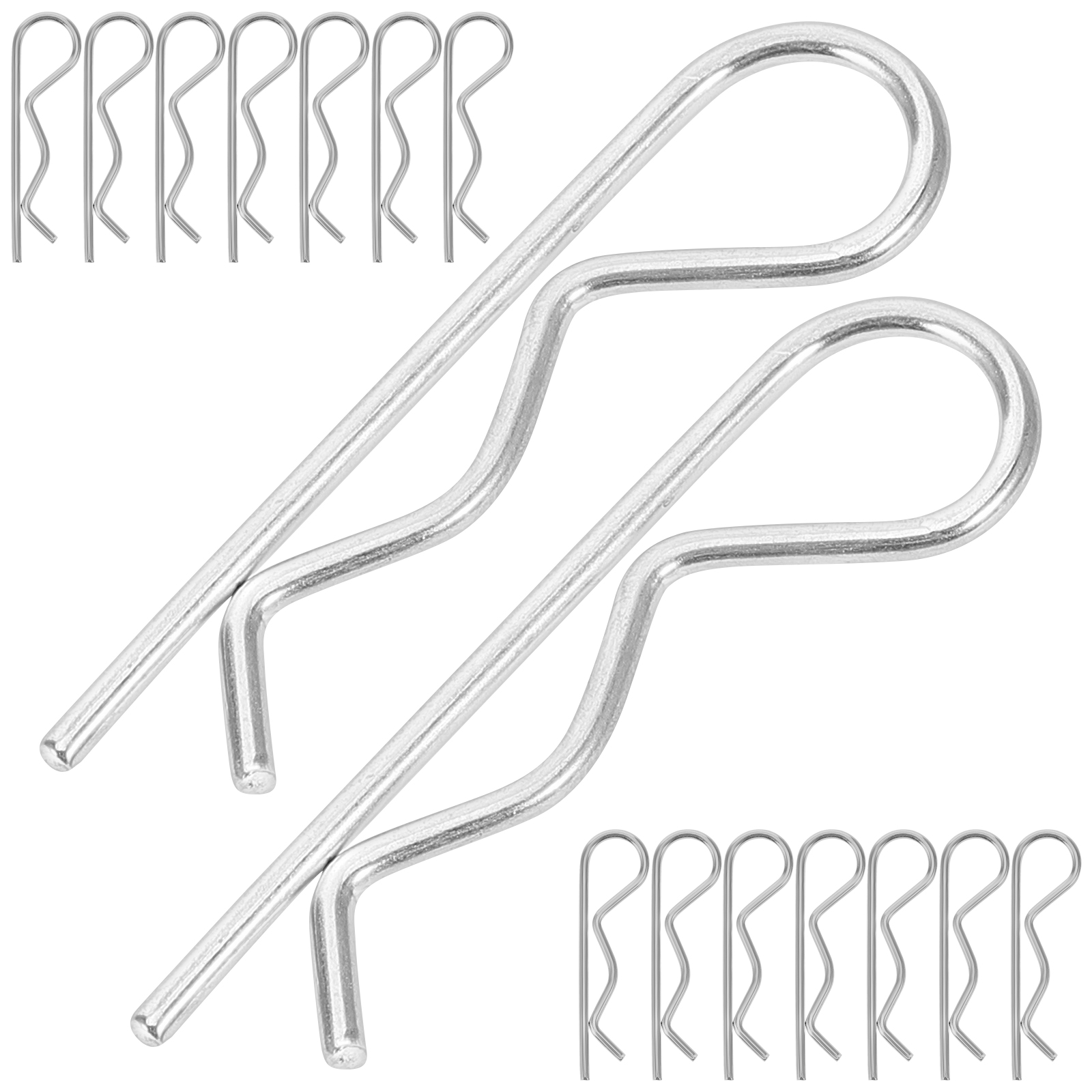 30 Pcs Fixed Latch Steel Pull Pin Locking Pin Spring Hairpin Assortment ...