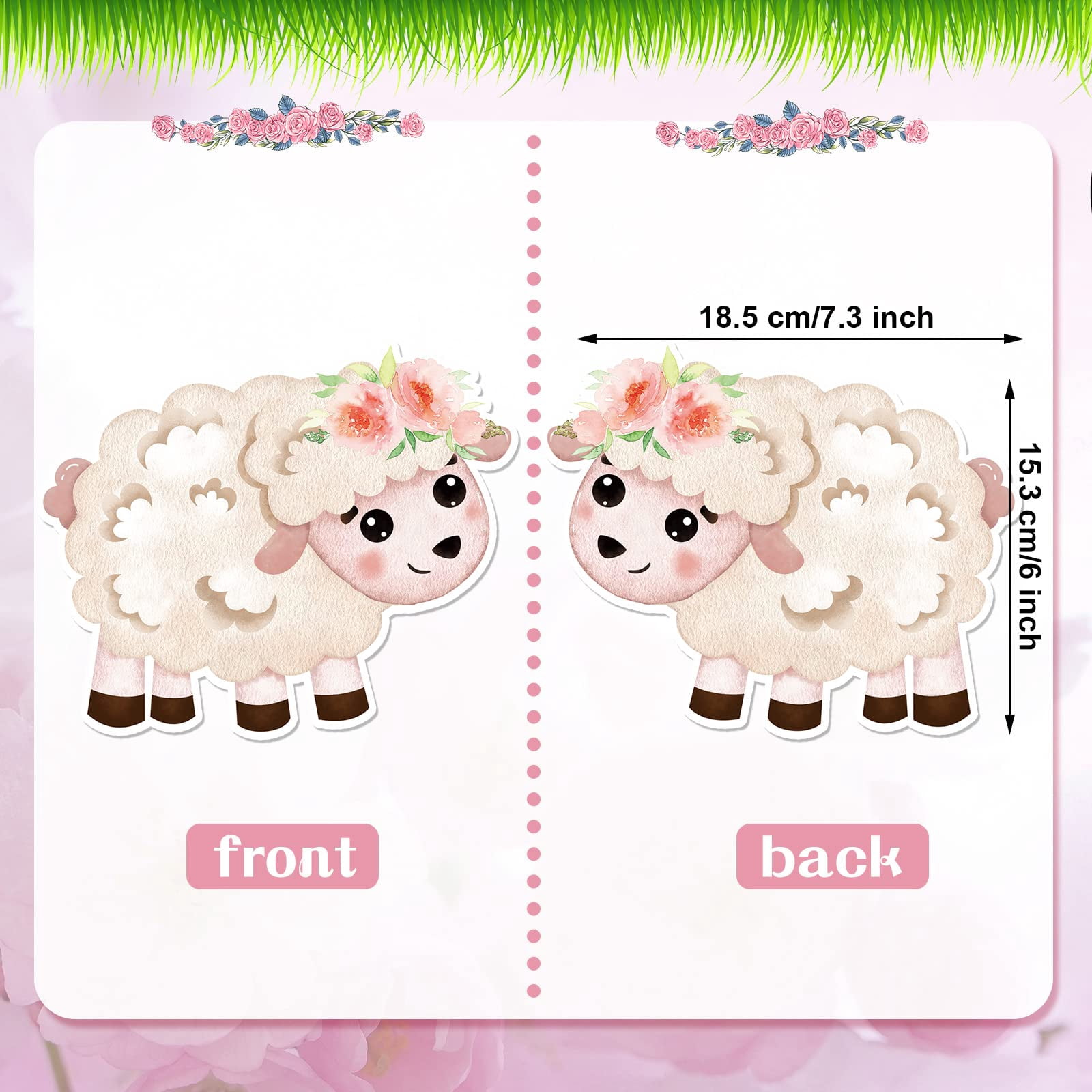 30 Pcs Floral AJH3 Farm Animal Table Centerpiece Toppers Sticks Farm ...