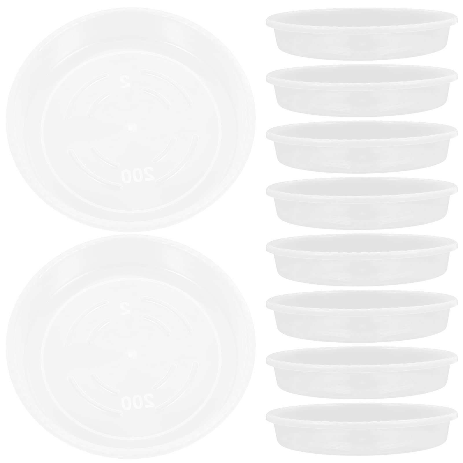 30 Pcs Flower Pot Holder Pots Plate Square Container Transparent ...