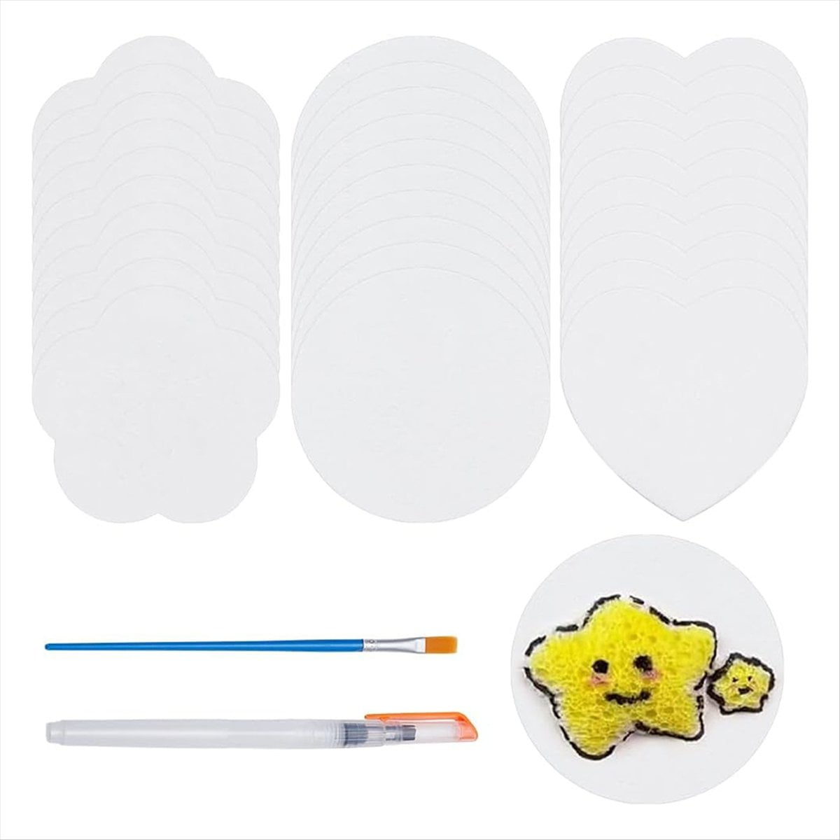 30 Pcs Foam Texture Paper 3D Drawing Magic Canvas Sponge with Water ...