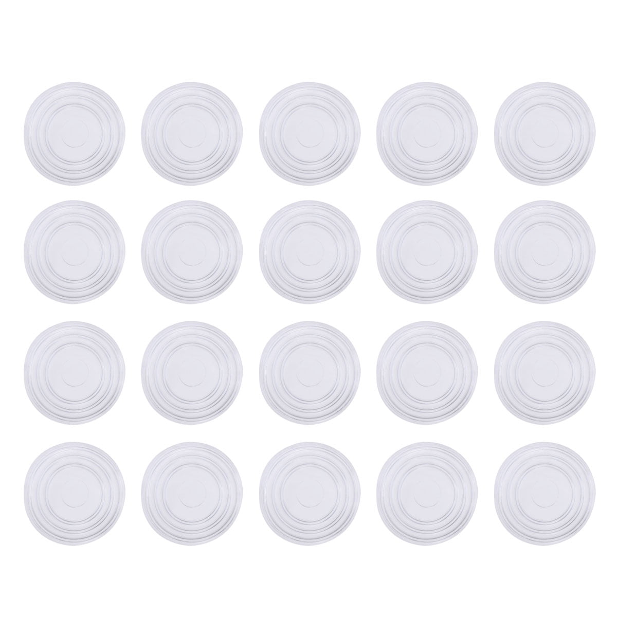 30 Pcs Furniture Bumpers Round Shape Glass Table Pads Transparent ...