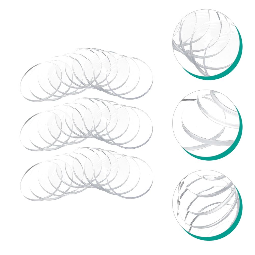 30 Pcs Glass Table Bumpers Clear Glass Spacers Flat Glass Bumper Non ...