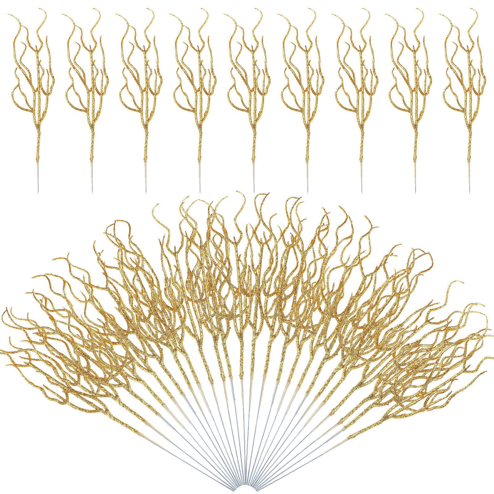30 Pcs Glitter Christmas Tree Filler Branches Trianu Christmas Tree ...