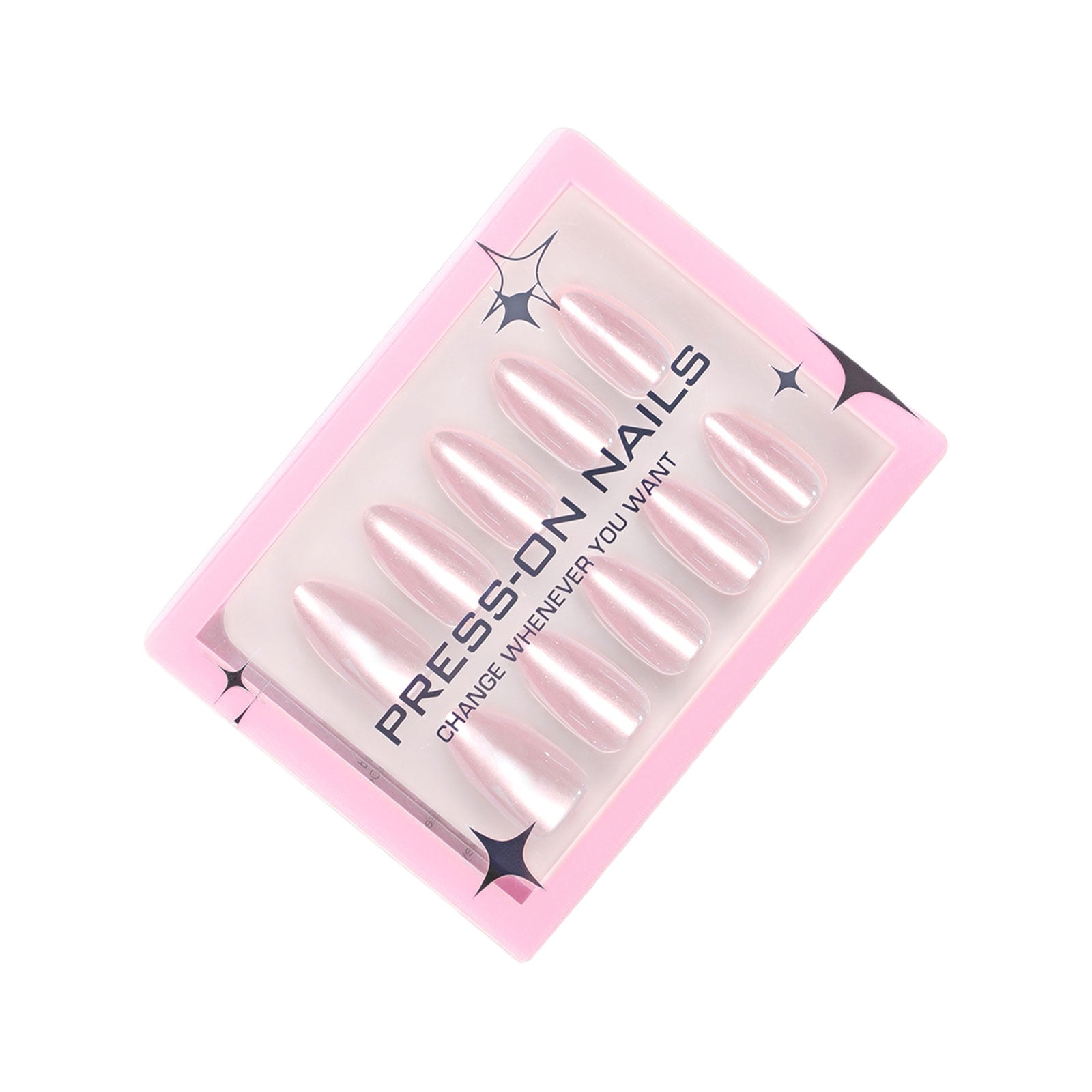 30 Pcs Glossy Simple Cats Eyes on Nails Elegant Artificial Nails Almond ...