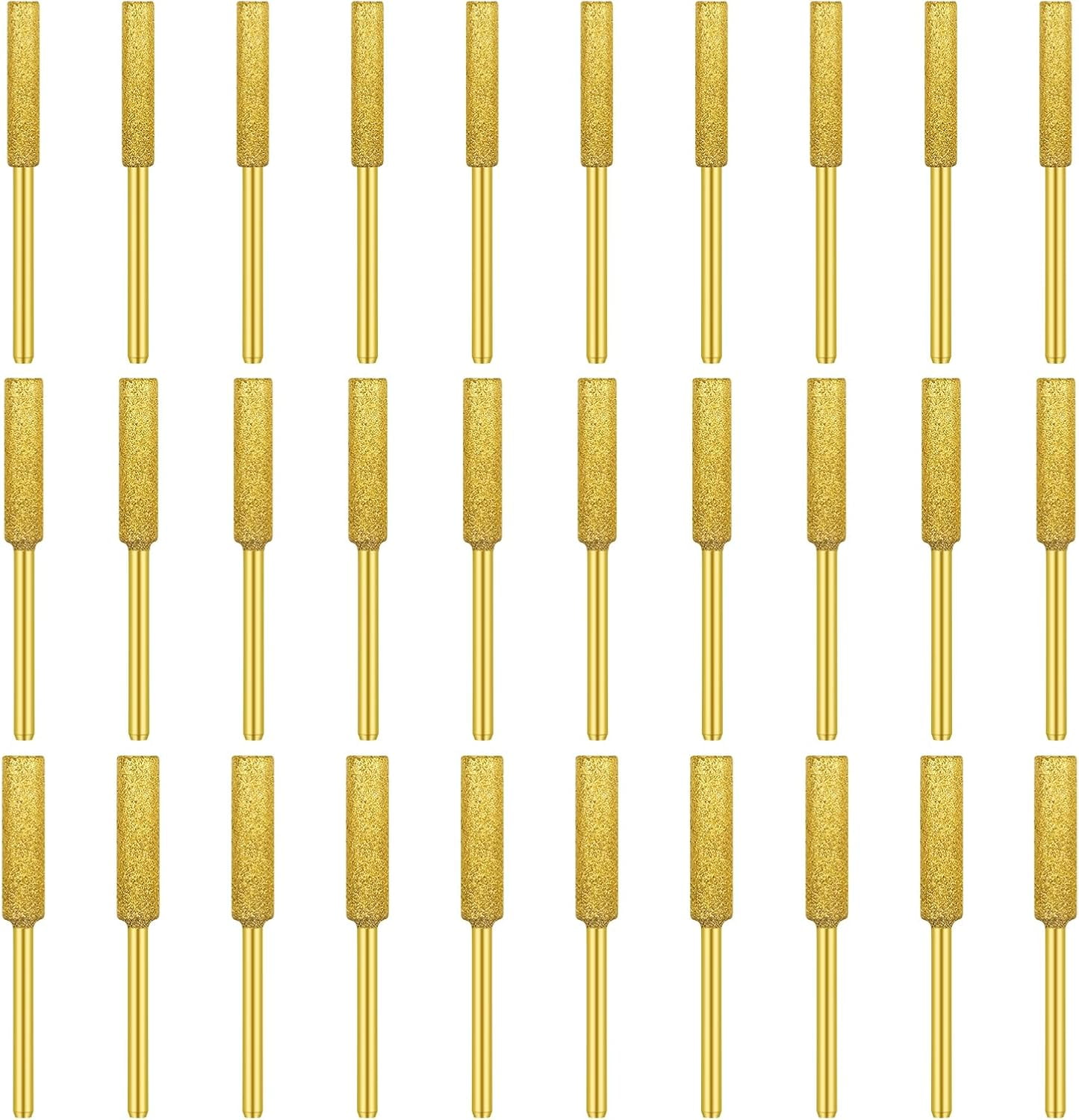30 Pcs Gold Diamond Chainsaw Sharpener Bits, High Hardness Titanium ...