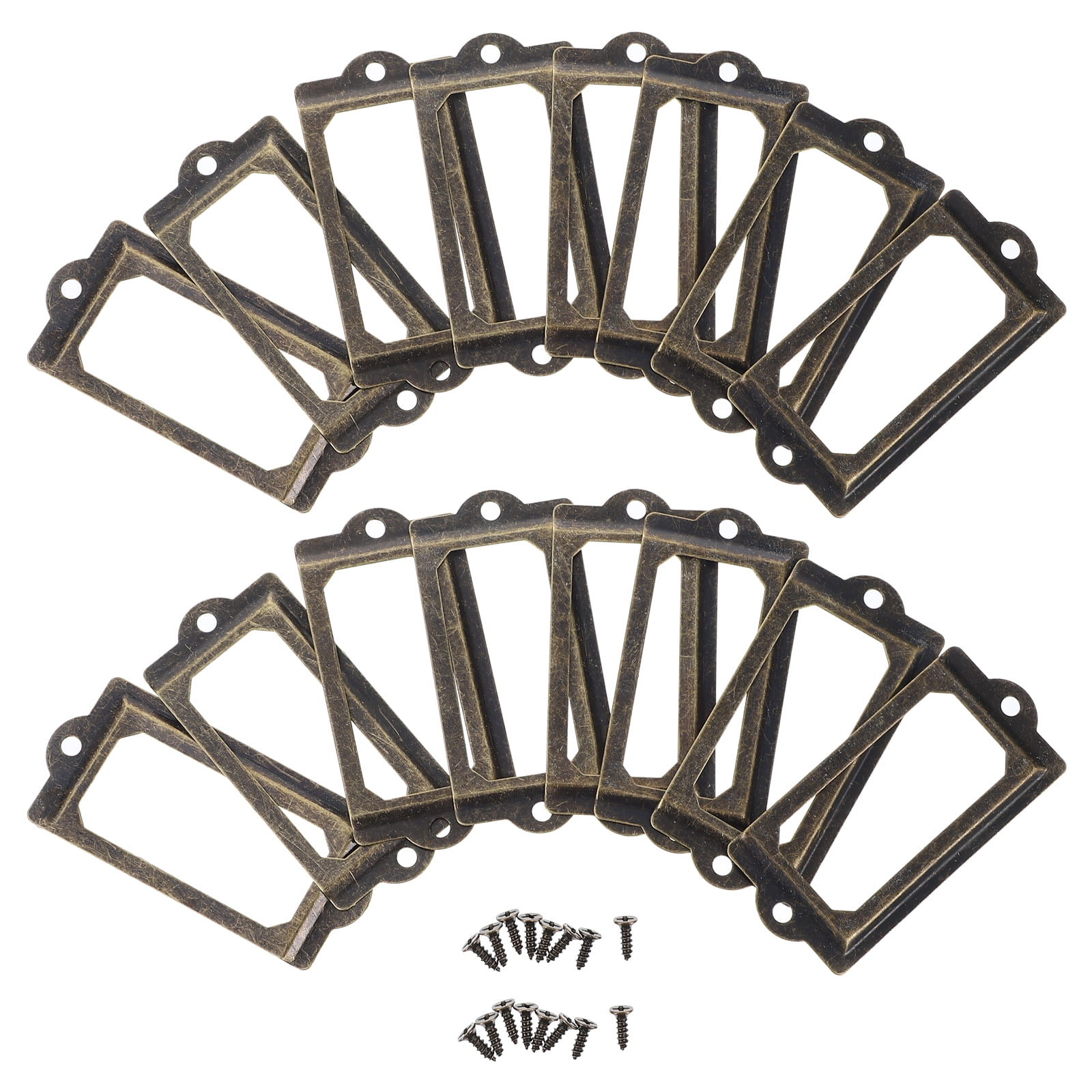 30 Pcs Gold Handle Drawer Label Holders Cabinet Label Holders Office ...