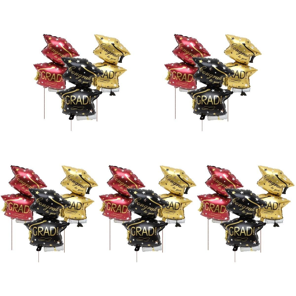 30 Pcs Graduation Cap Balloon Decor Has Graduation Party Supplies Black ...