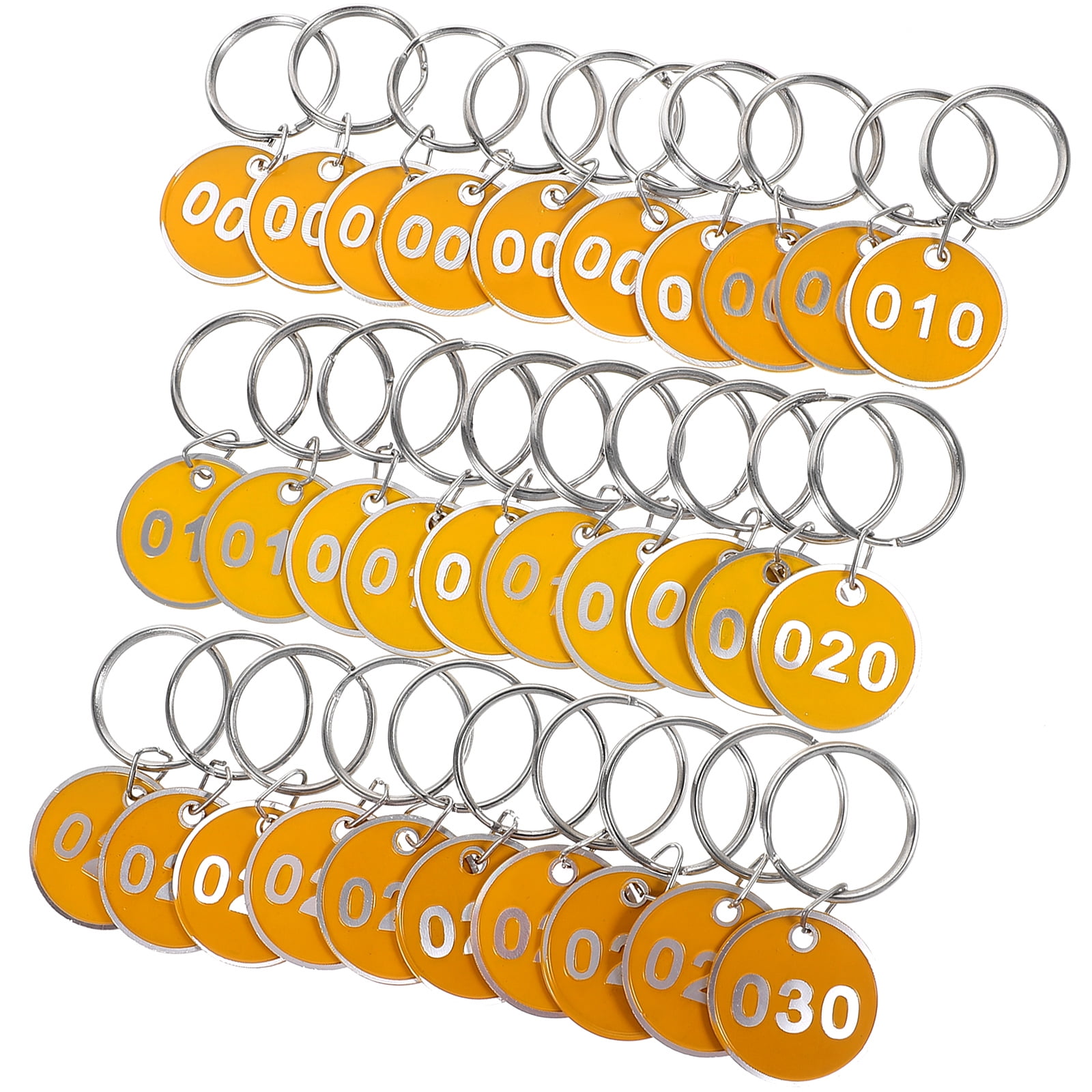 30 Pcs Hand Number Plate Key Fob Labels Round Tags Marking for ...