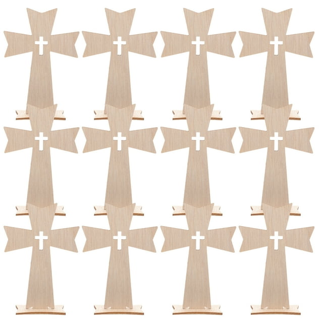 30 Pcs Hand Painted Wooden Cross Blank Creative Decoration Office ...
