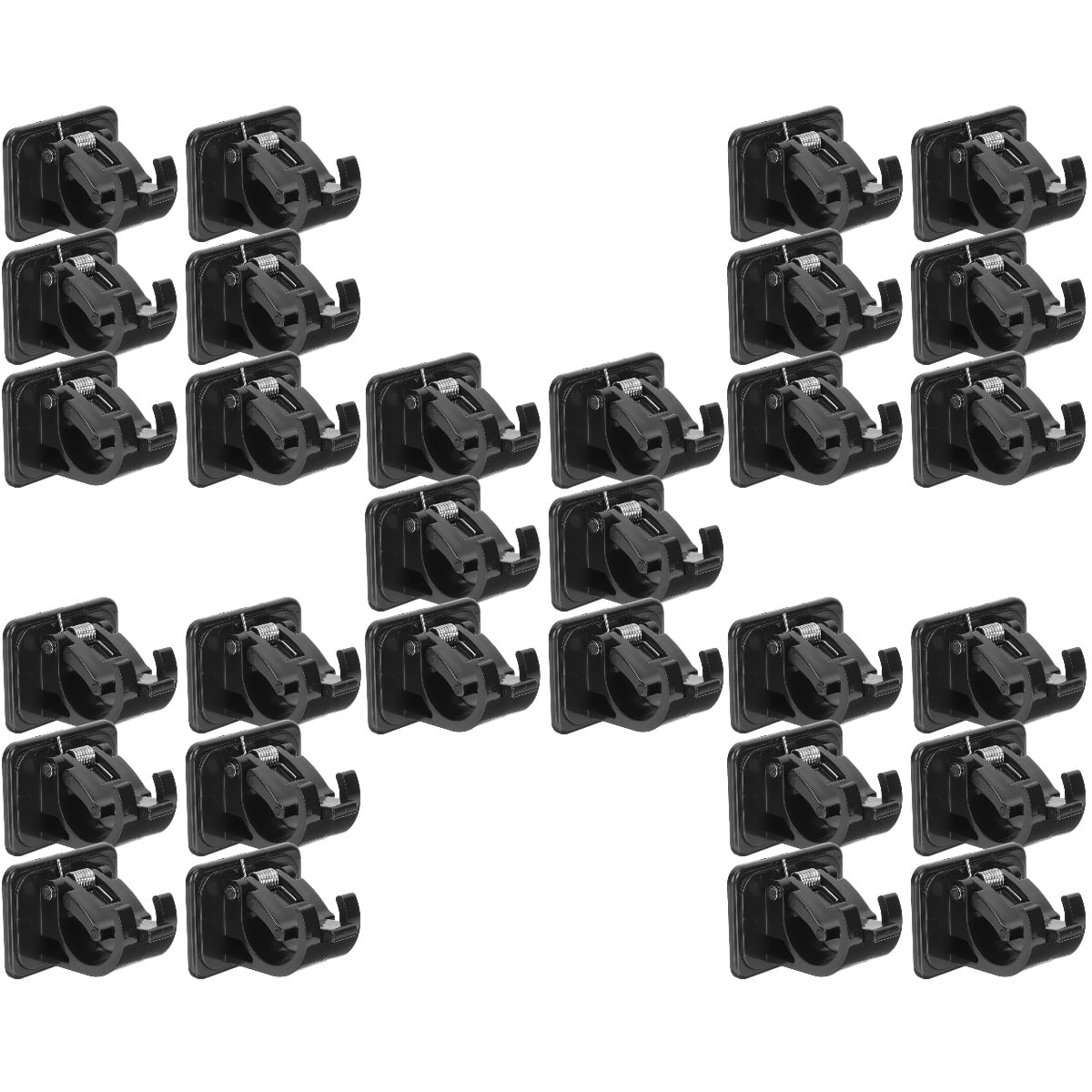 30 Pcs Hanging Rod Clip Adhesive Wall Curtain Hanging Rod Clamp Hook ...
