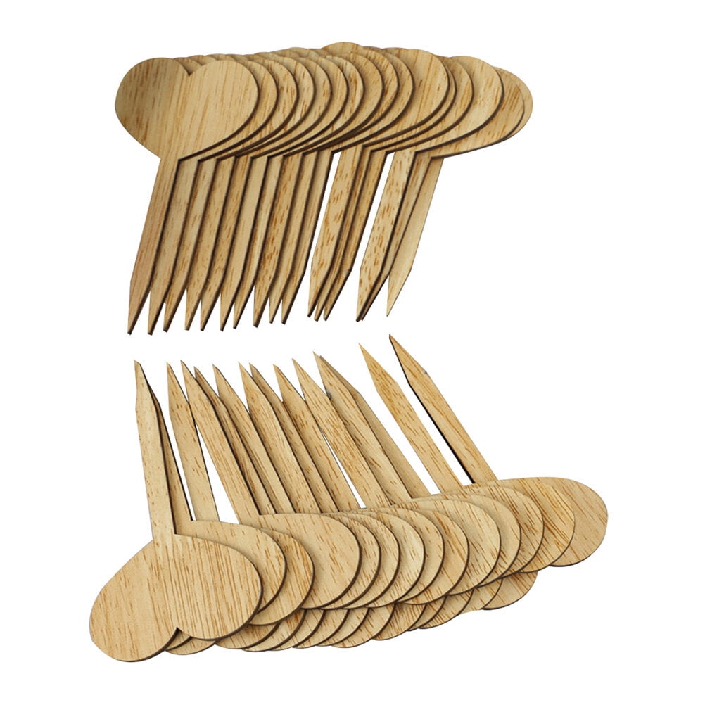 30 Pcs Heart Flower Pot Stake Staples Succulent Logo Insert Marker ...