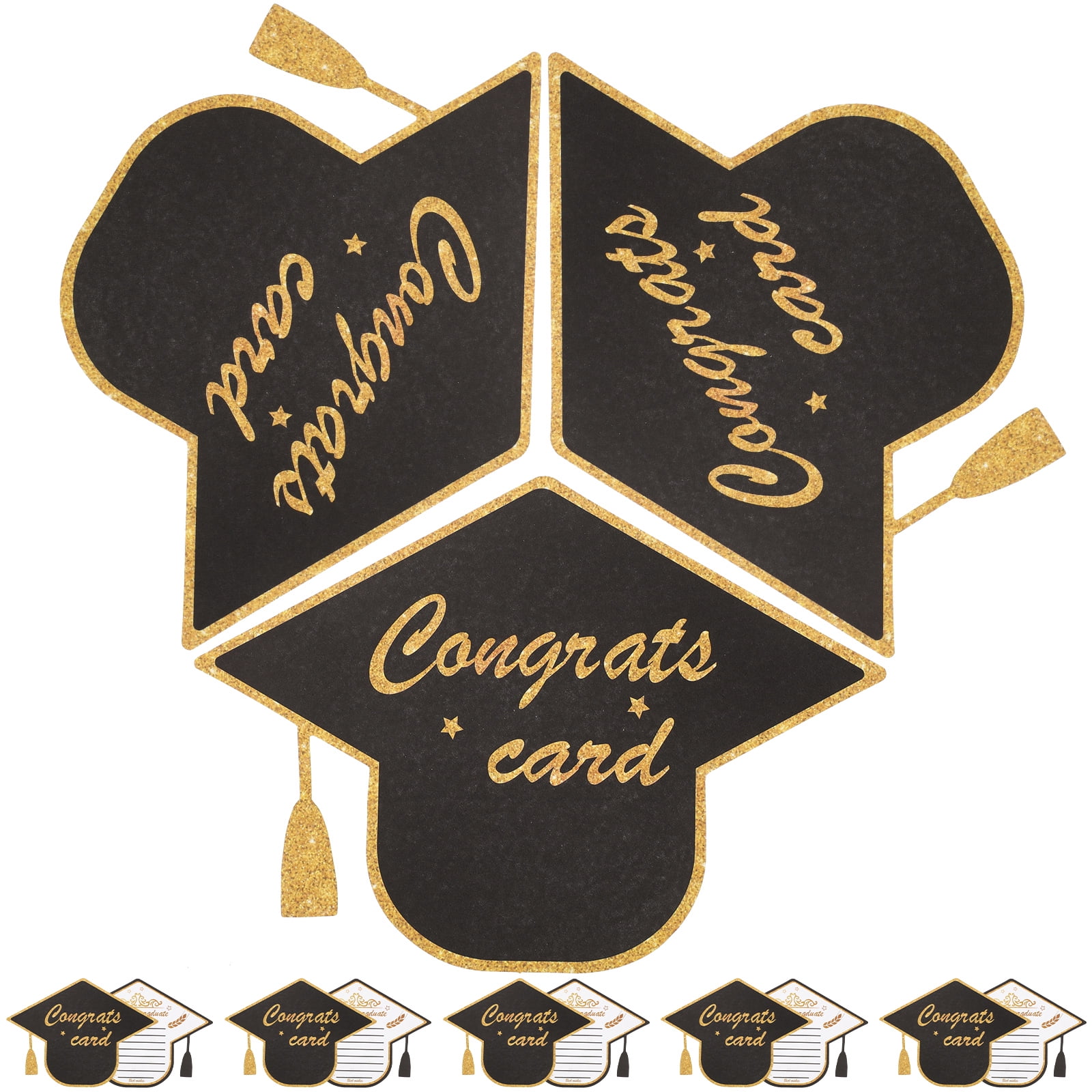 NICERIO 30Pcs Graduation Cap Paper Cards with Quick Dry Writing Surface ...
