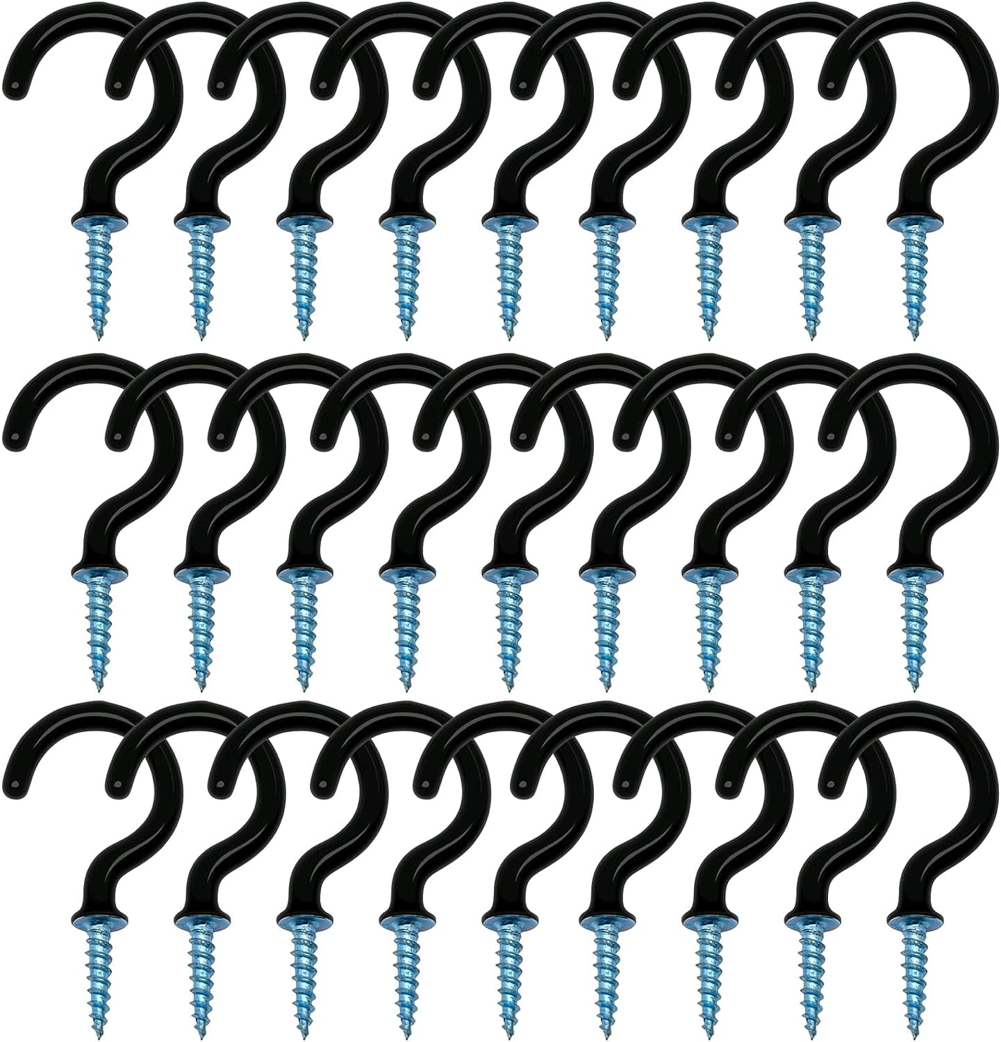 30 Pcs Hooks Question Mark Screw Hooks Multipurpose Cup Hooks for ...