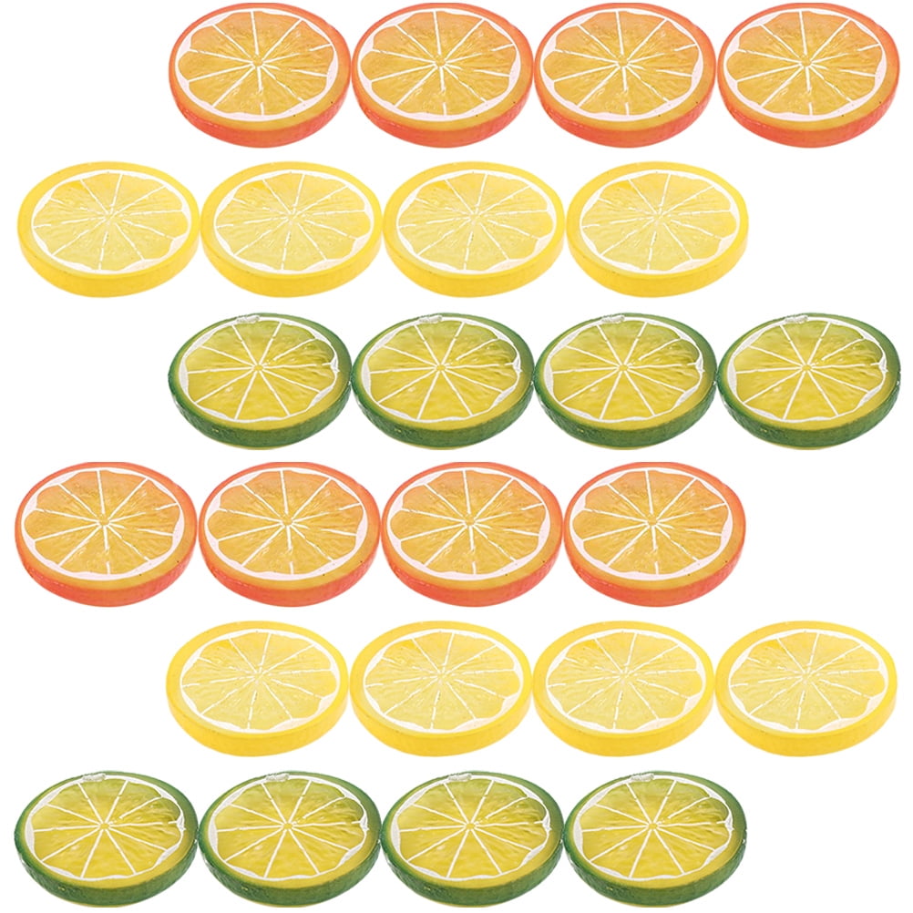 FUEENIRVA 30pcs Faux Lemons Slices PVC Photography Props Adults Party ...