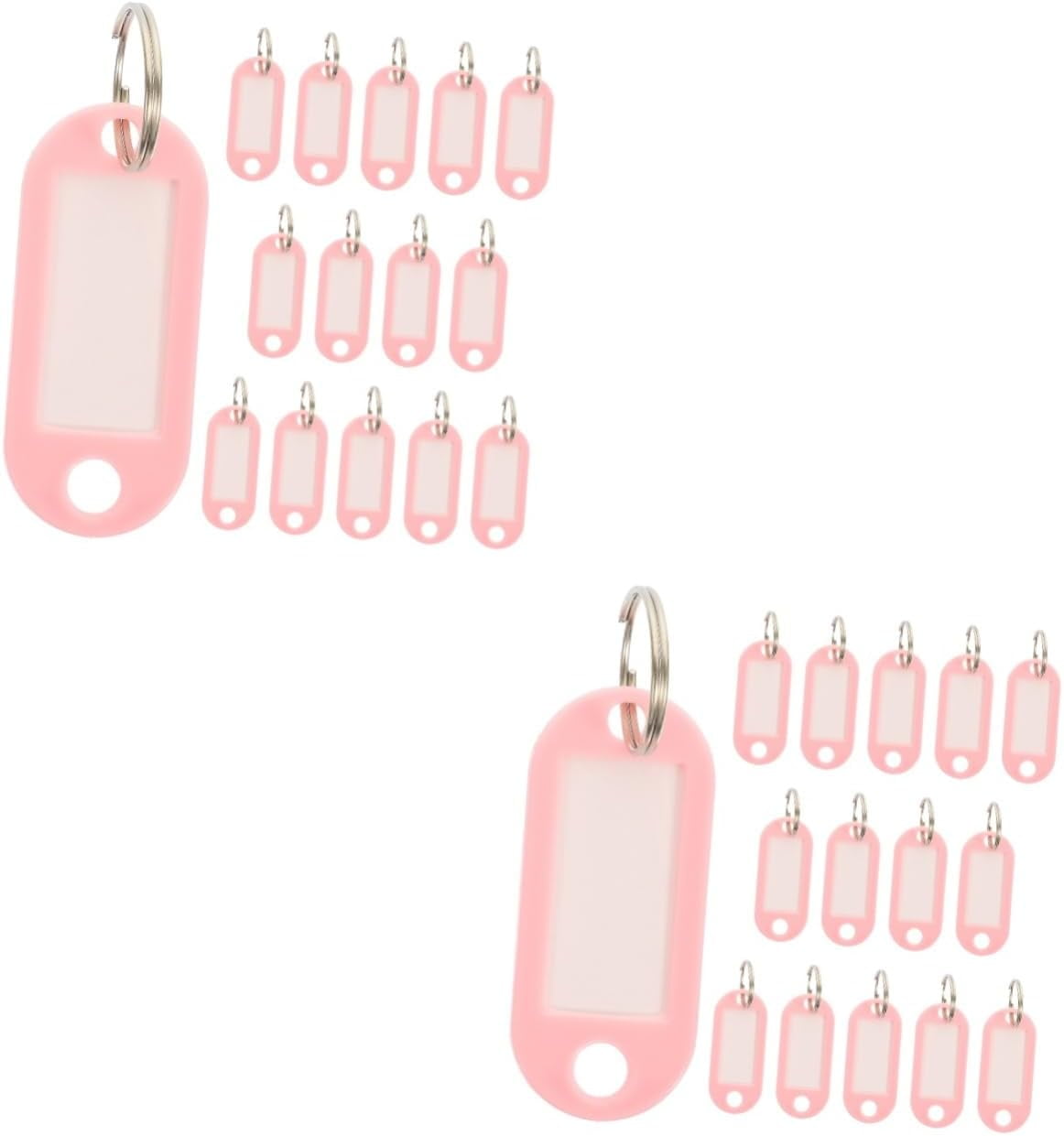 30 Pcs Key Tag Blank Keychain Key Ring Tags Metal Suitcase Luggage Tags ...