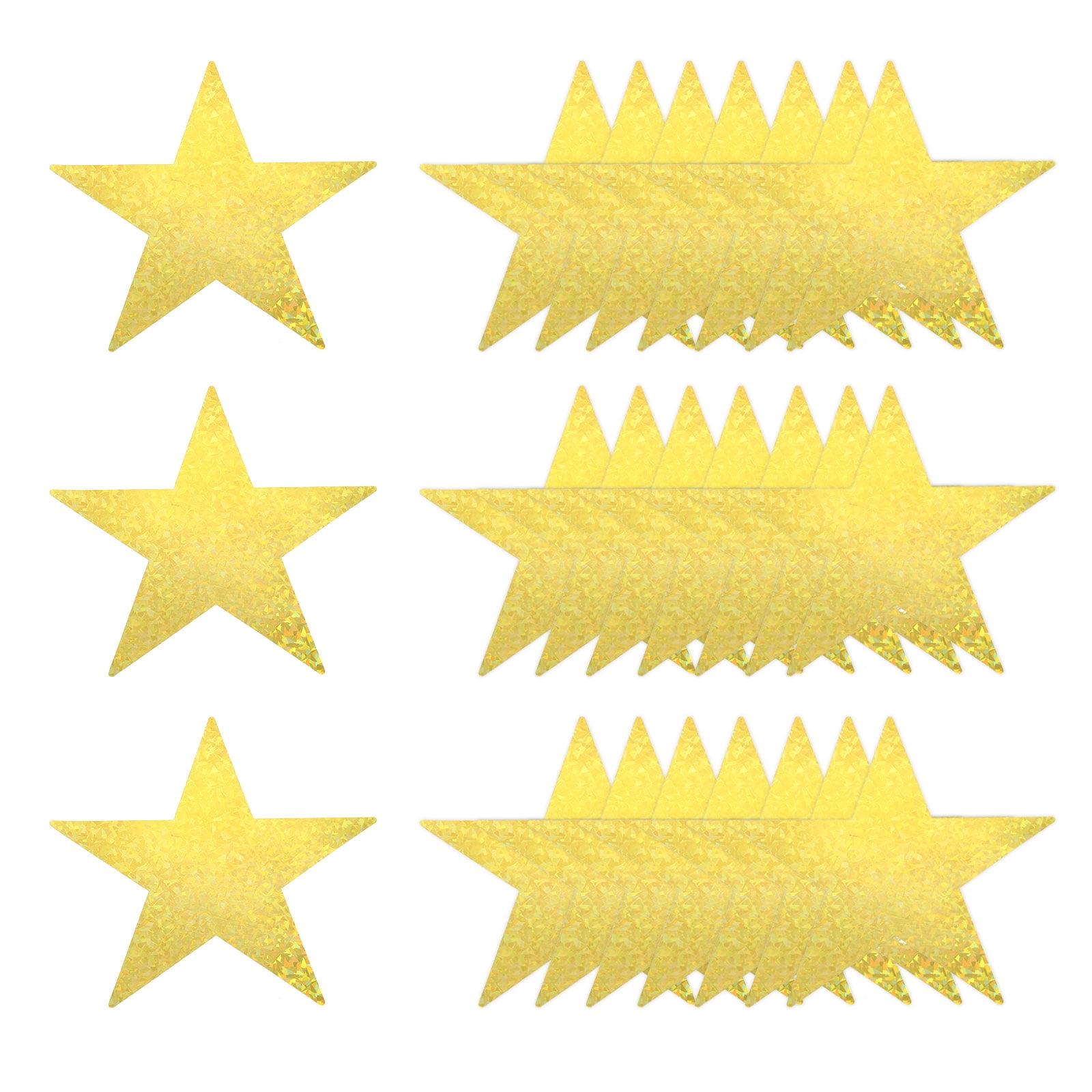 30 Pcs Laser Gold Stars Cutouts, 11 Inch Double Printed Paper Stars ...