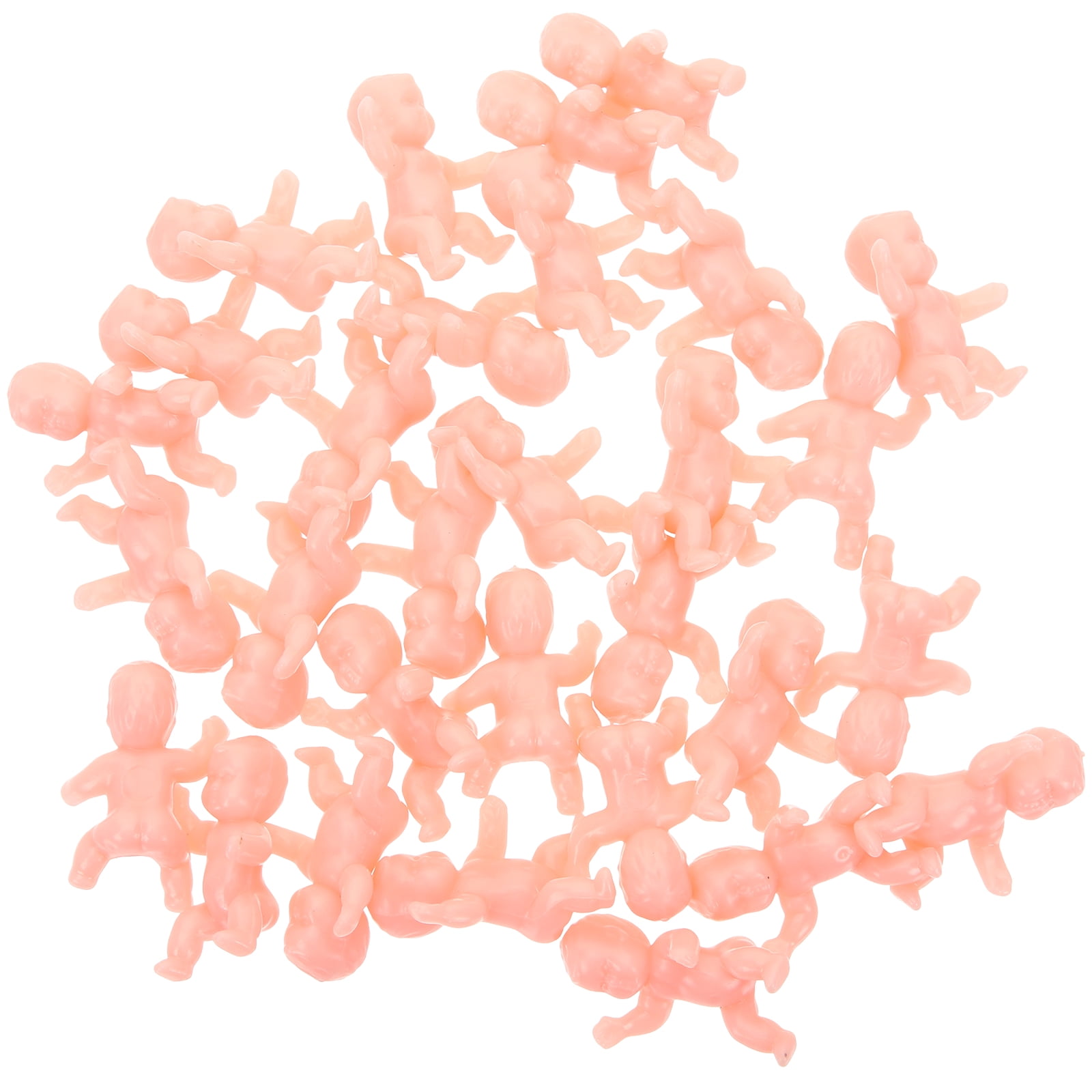 30 Pcs Lovely Small Plastic Babies Mini Miniature Teething Bath Toys ...