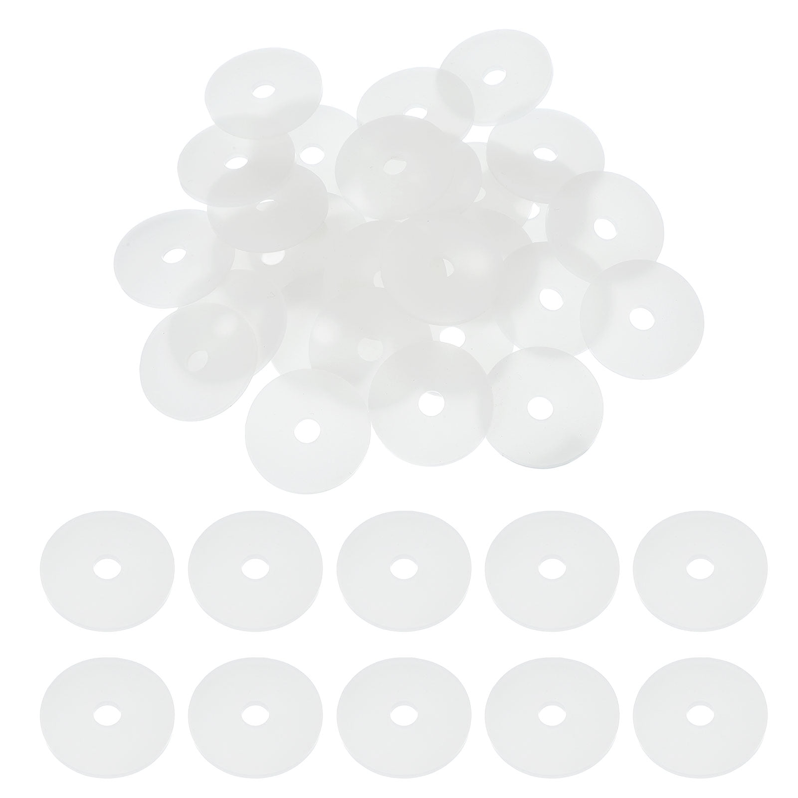 30 Pcs M6 Silicone Flat Washers 6mm ID 30mm OD 2mm Thick Plain Washer ...